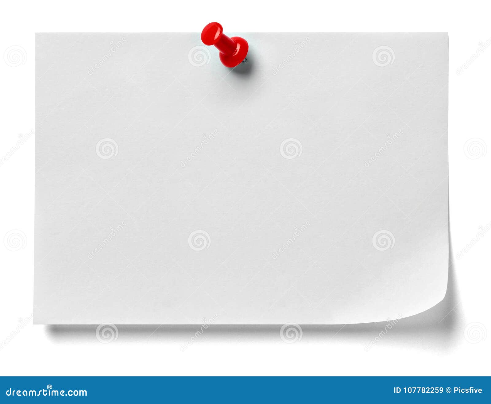 Note Paper Push Pin Message Stock Image - Image of label, paper: 107782259
