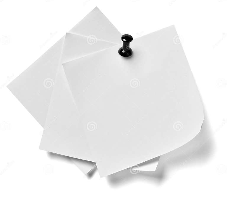 Note Paper Push Pin Message Stock Photo - Image of notice, notepad ...