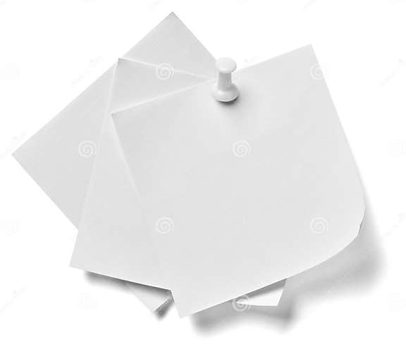 Note Paper Push Pin Message Stock Image - Image of blank, remember ...