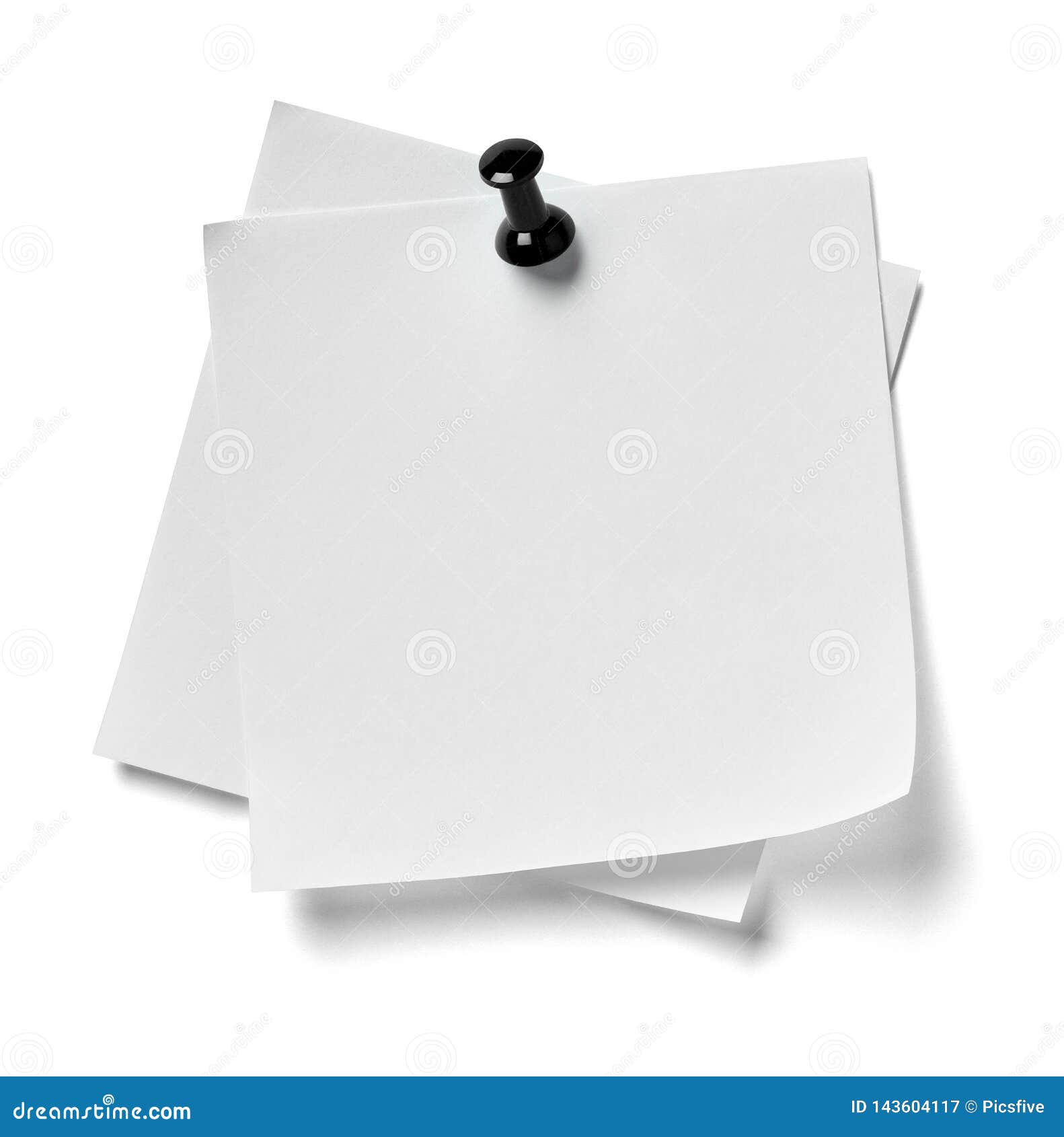 Note Paper Push Pin Message Stock Image - Image of pushpin, needle ...