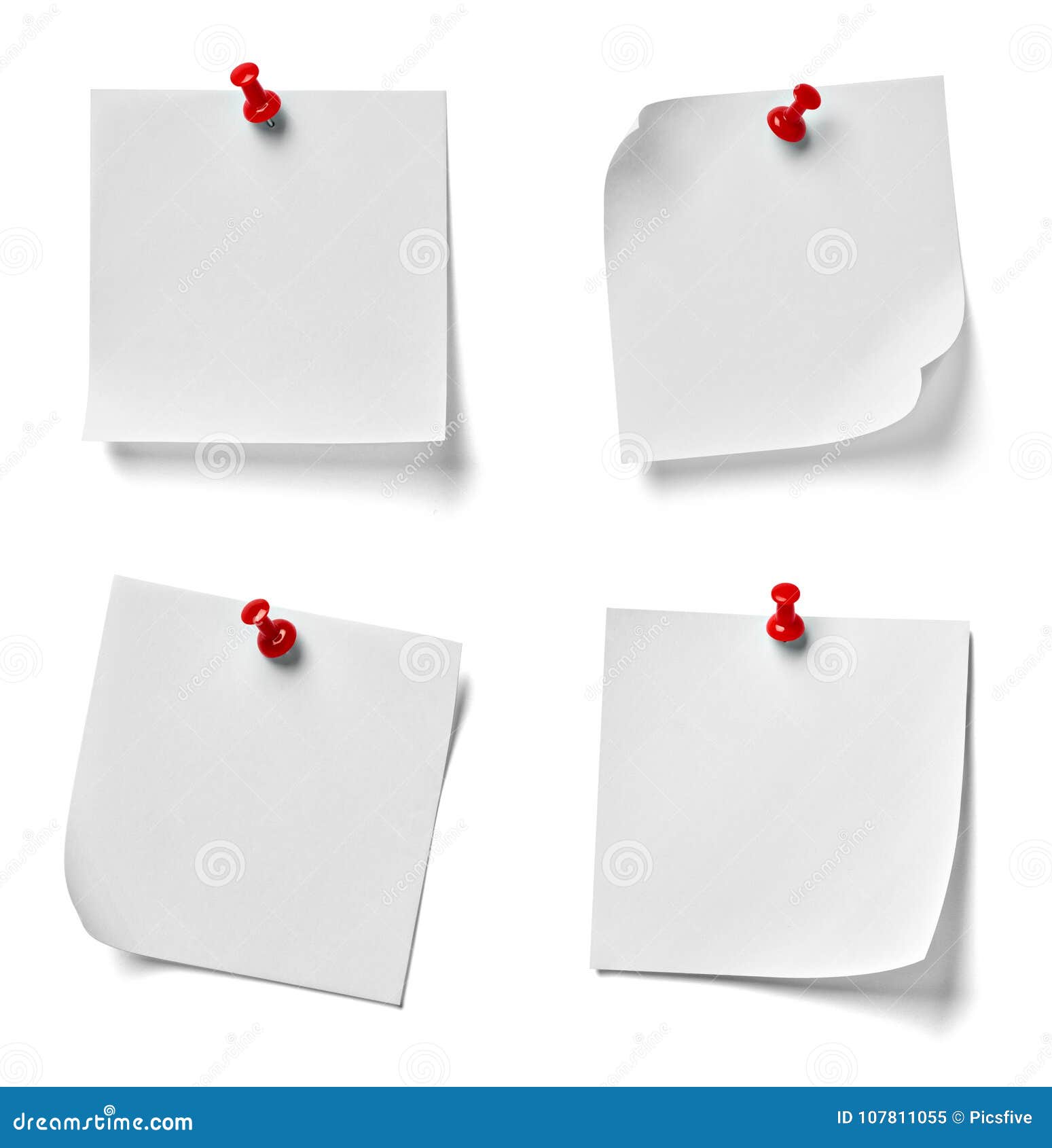 Note Paper Push Pin Message Stock Image - Image of label, list: 107811055