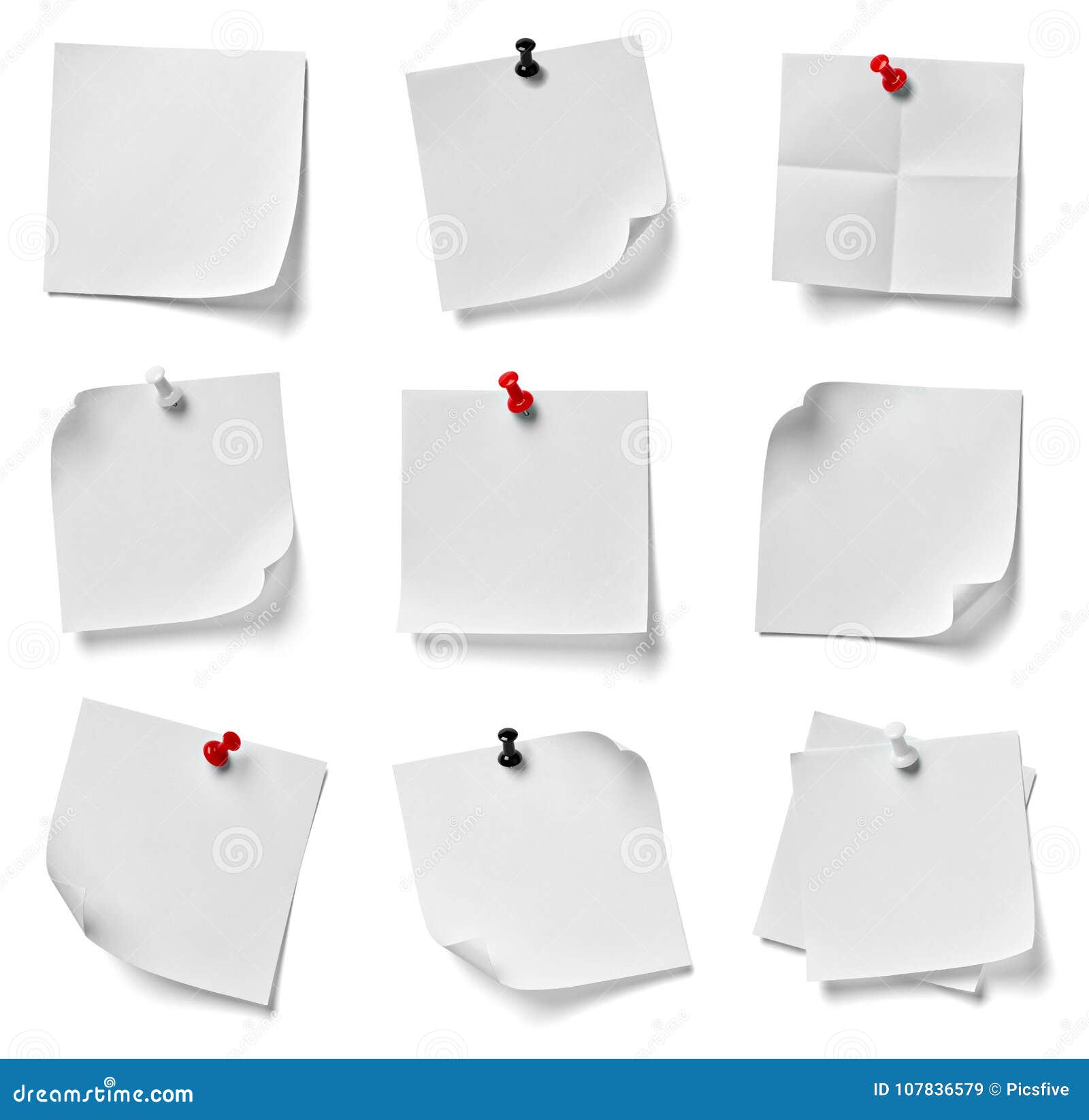 Note Paper Push Pin Message Stock Image - Image of office, frame: 107836579