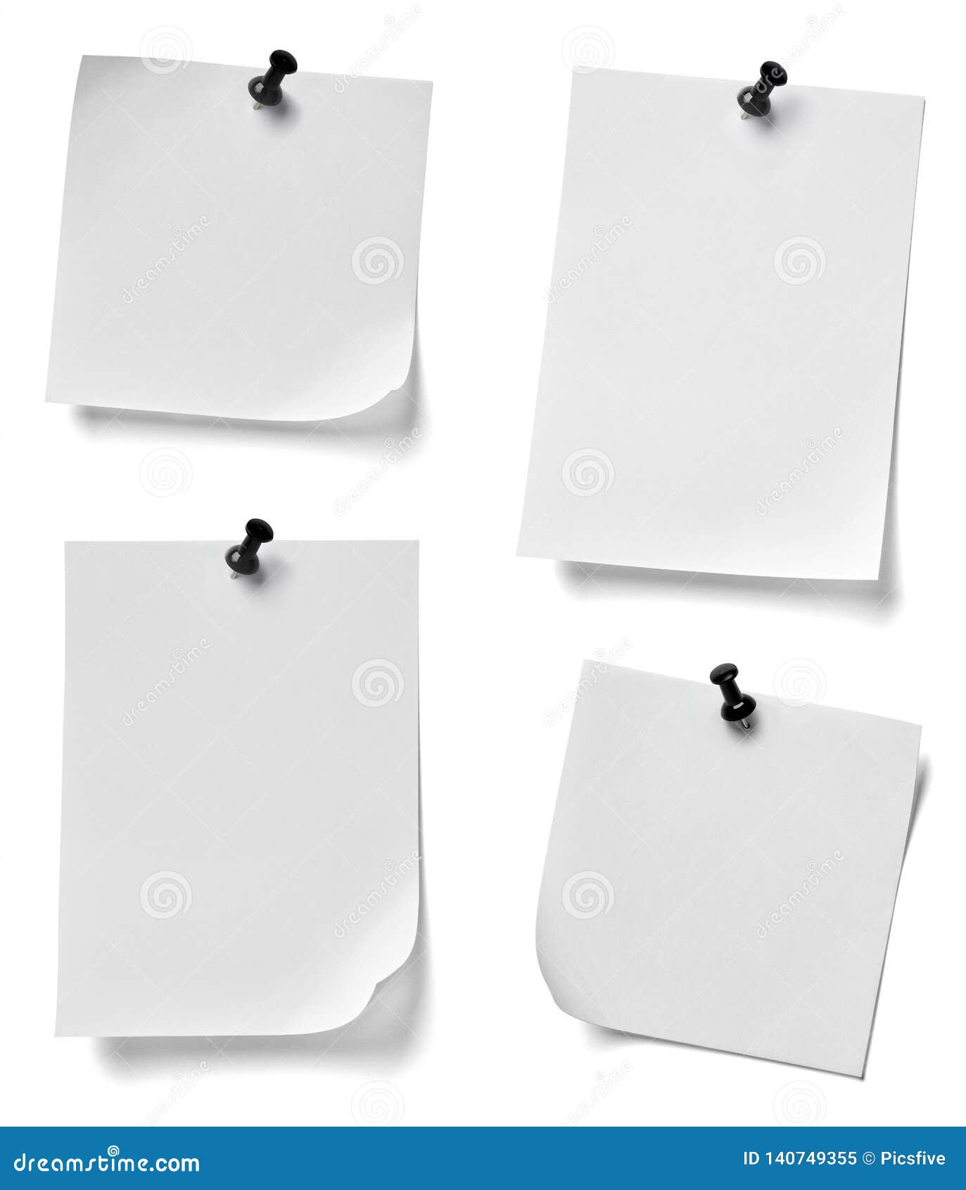 Note Paper Push Pin Message Stock Image - Image of business, label ...