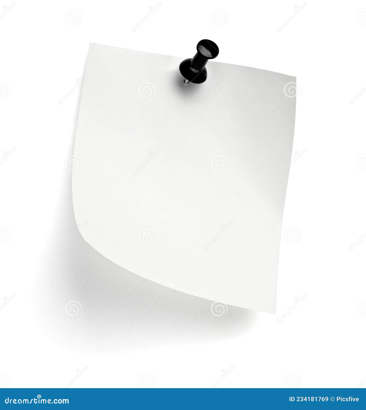 Note Paper Push Pin Message Red White Black Stock Image - Image of ...