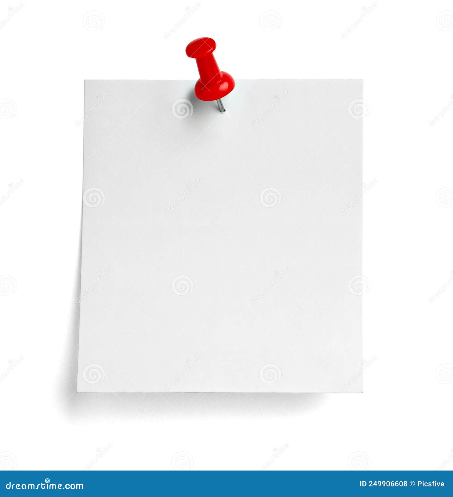 Note Paper Push Pin Message Red White Black Stock Photo - Image of ...