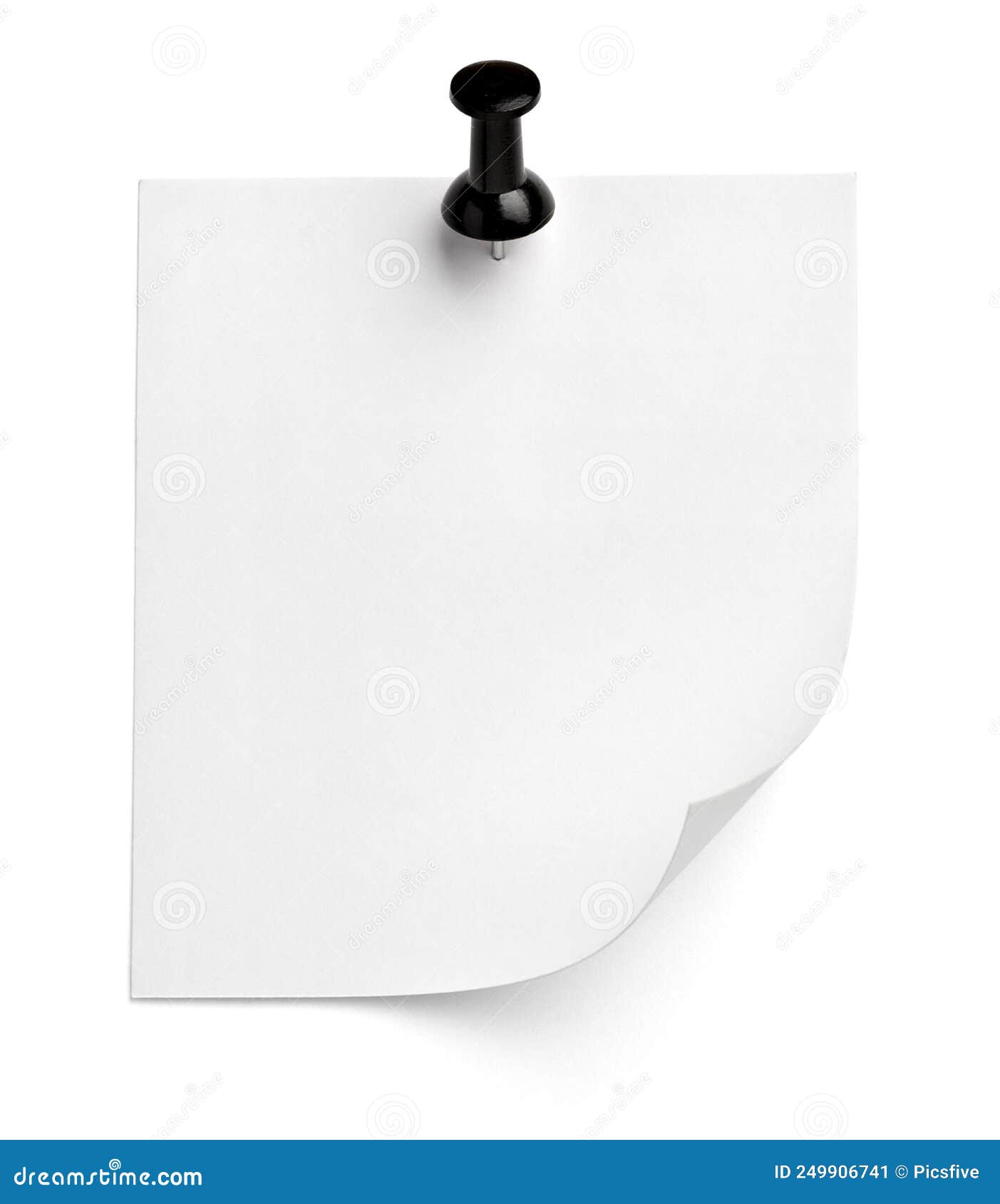 Note Paper Push Pin Message Red White Black Stock Image - Image of ...