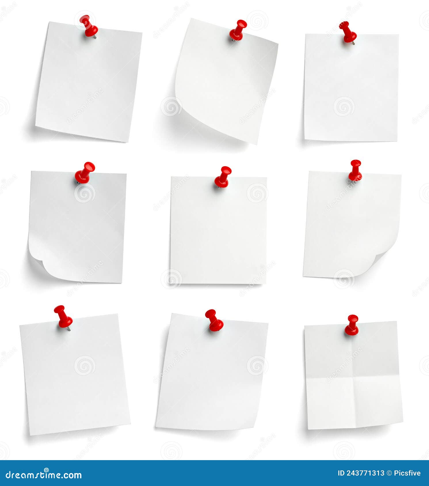 Note Paper Push Pin Message Red White Black Stock Image - Image of ...