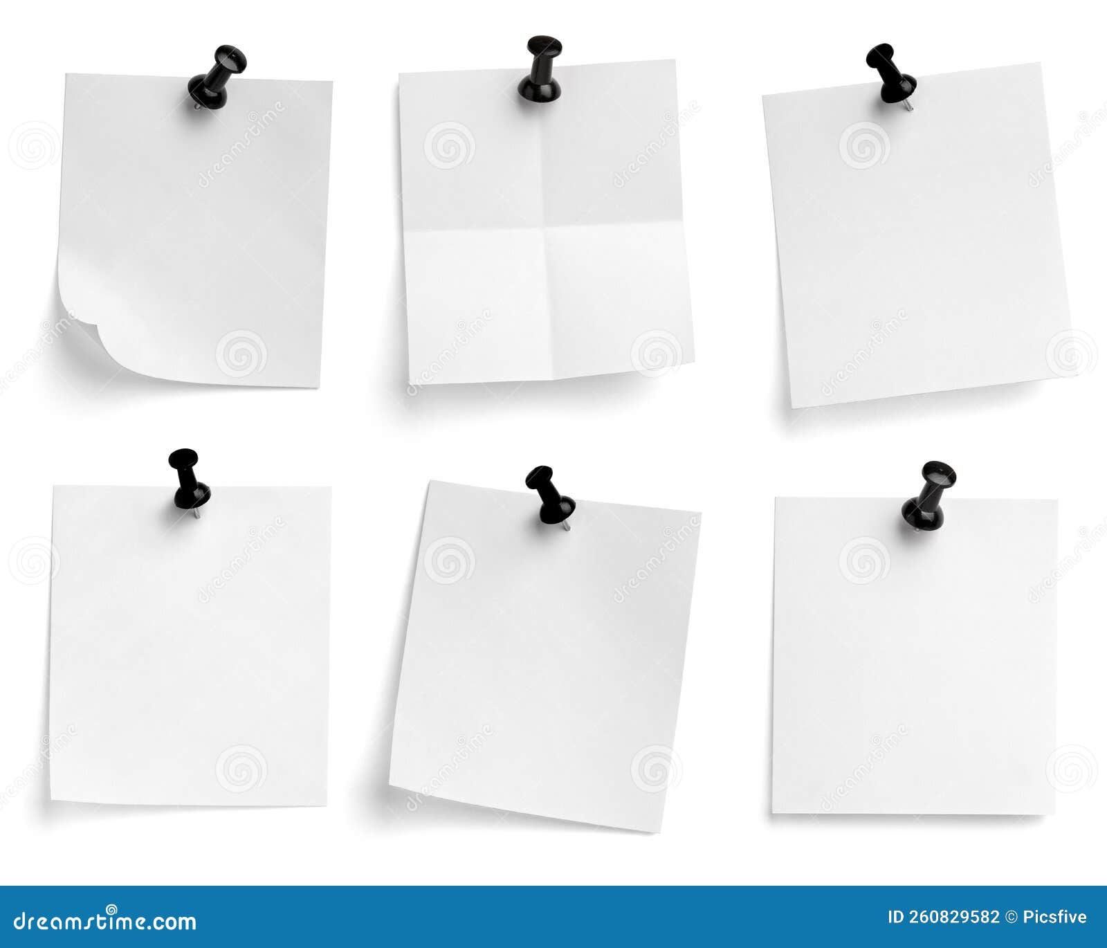 Note Paper Push Pin Message Red White Black Stock Photo - Image of memo ...