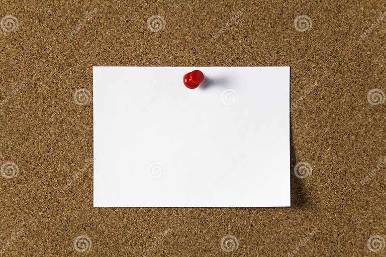 Note paper with Push Pin stock photo. Image of document - 44906572