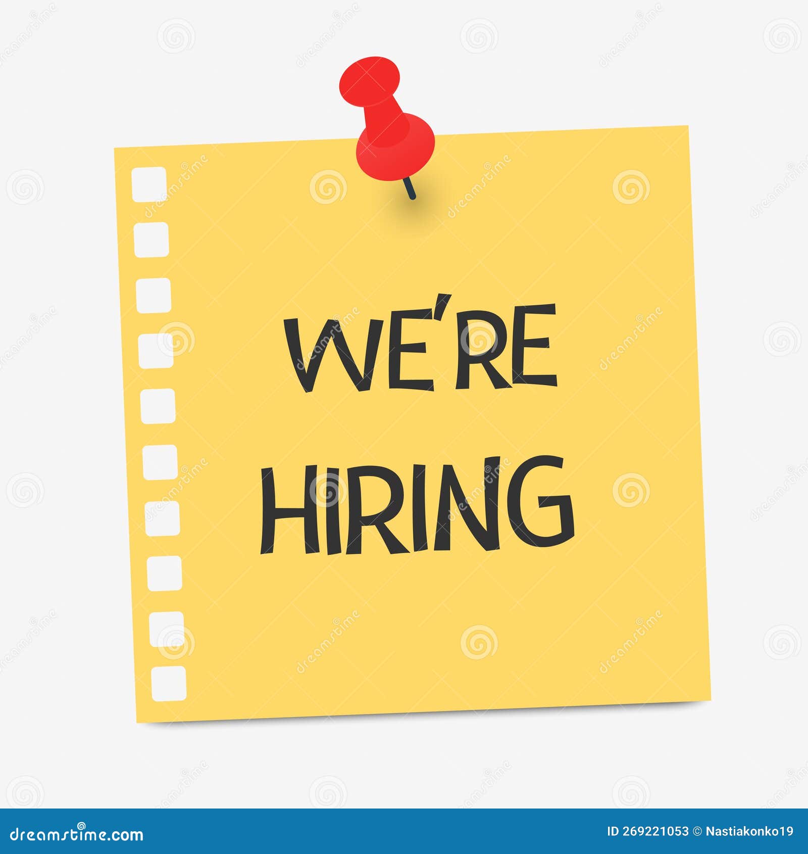 Note Paper with Push Pin. Sheet, Sticky Note or Notebook Page with Text ...