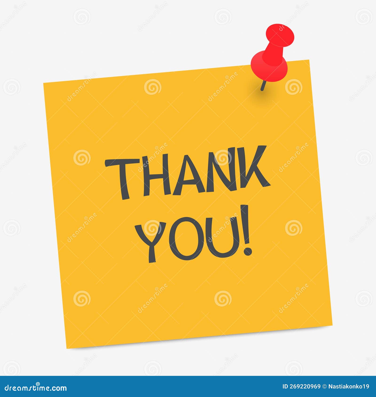 Note Paper with Push Pin. Sheet, Sticky Note or Notebook Page with Text ...