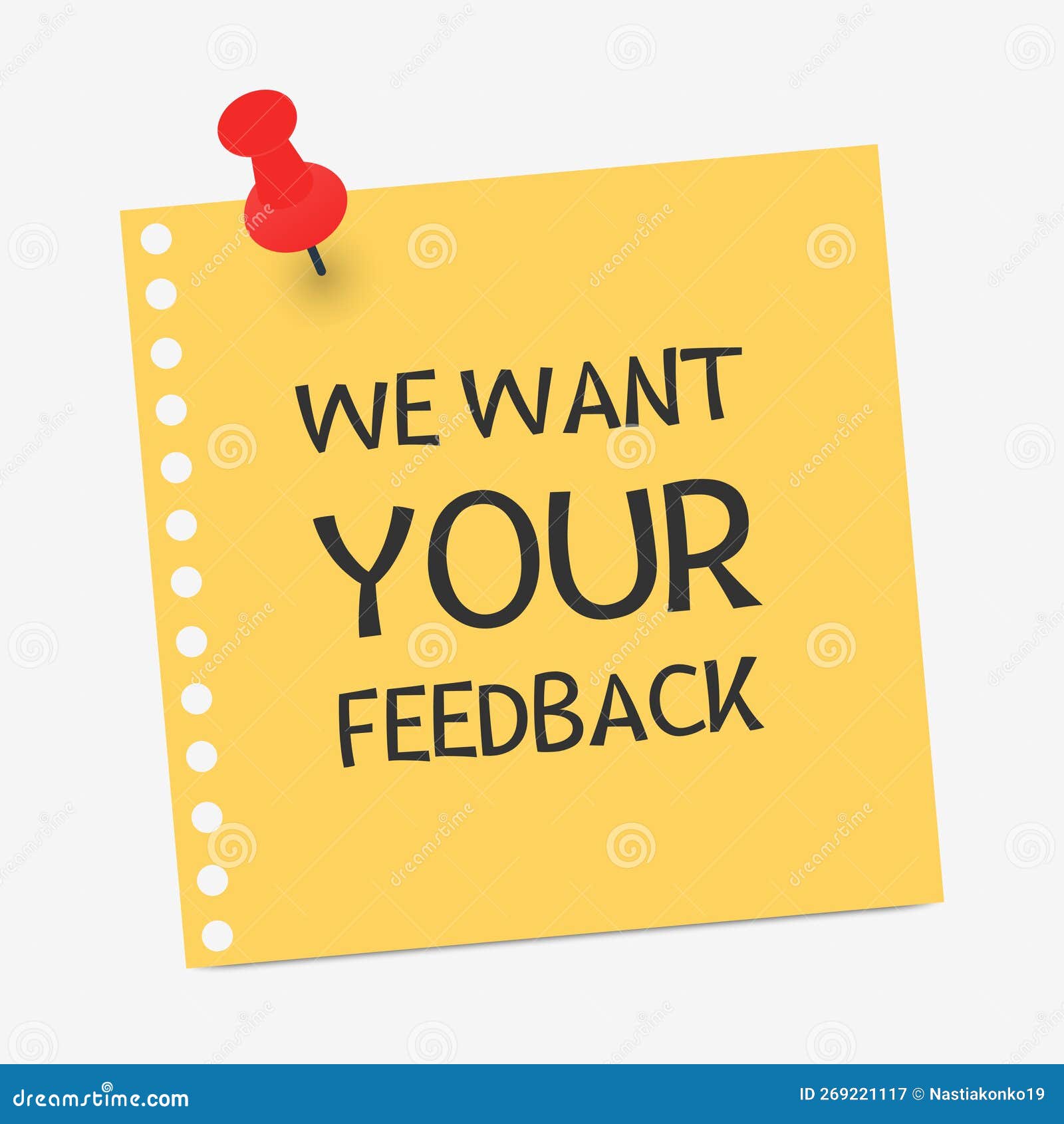 Note Paper with Push Pin. Sheet, Sticky Note or Notebook Page with Text ...