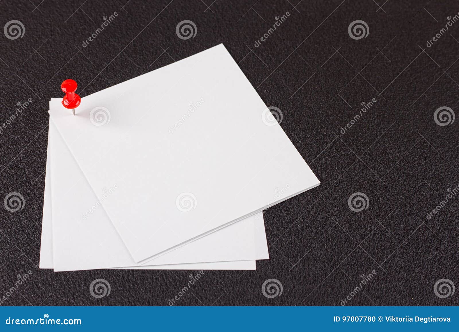 Note paper with red pin stock photo. Image of advertisement - 97007780