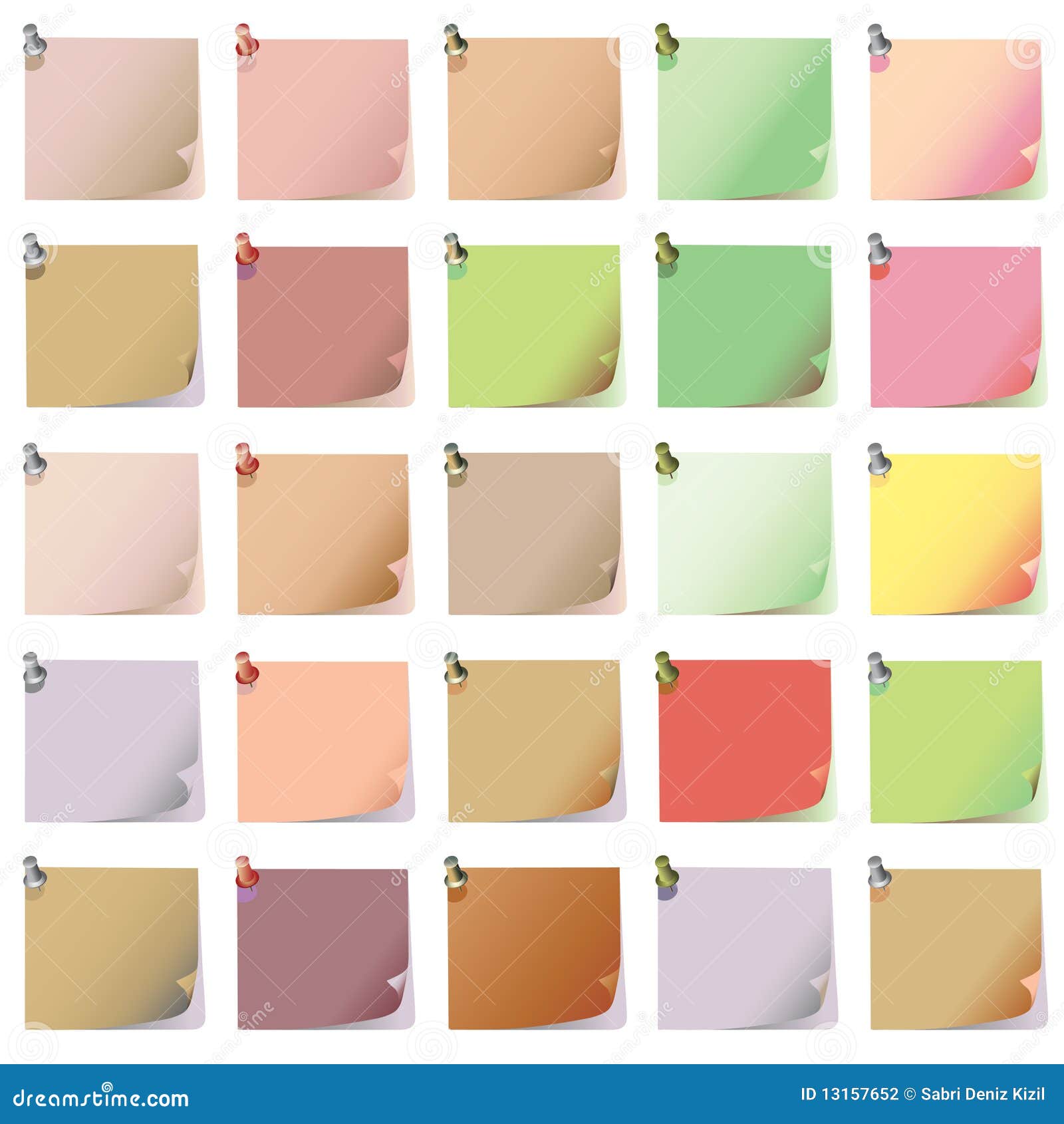 Note paper set stock vector. Illustration of stationery - 13157652