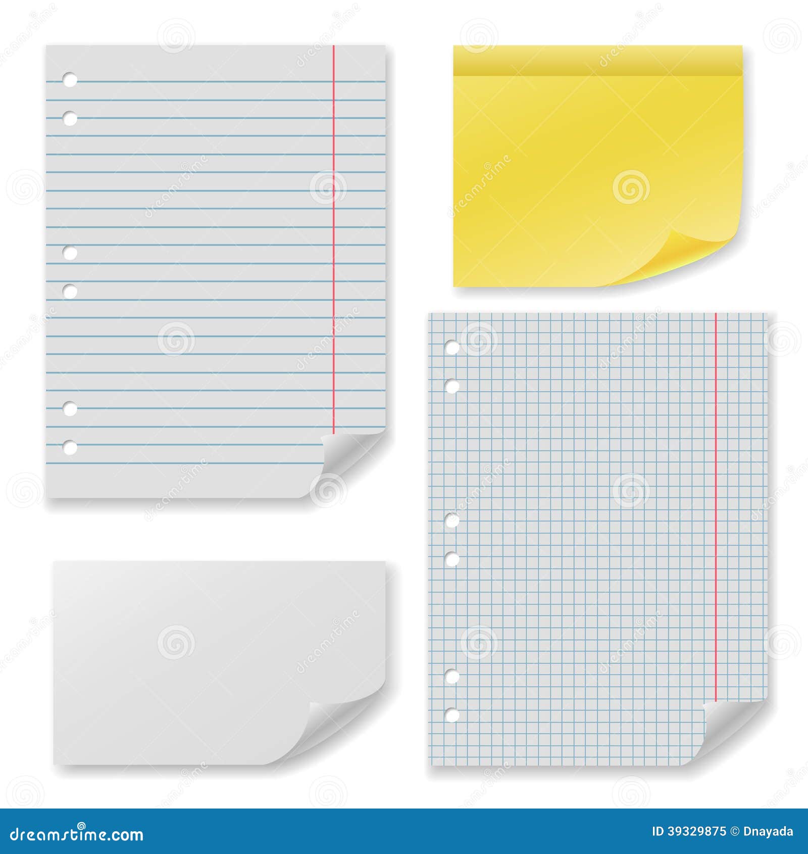 Note paper set stock vector. Illustration of letter, diary - 39329875