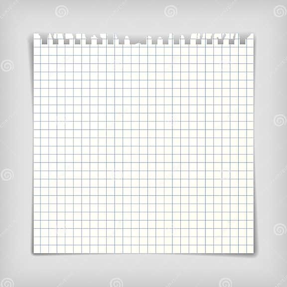Note Paper Sheet with Squares Stock Vector - Illustration of grid ...