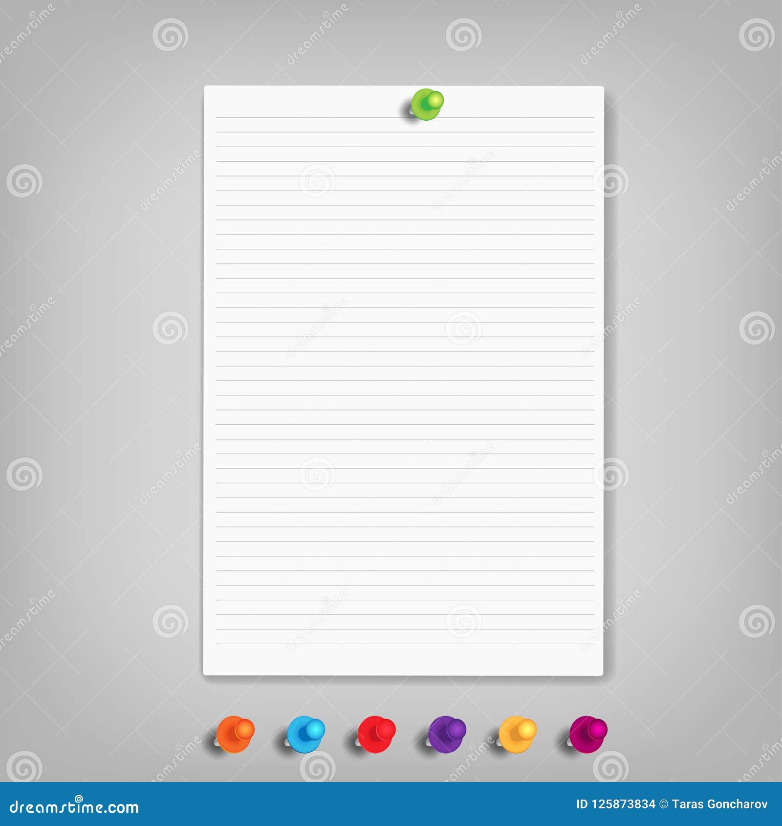 Vector Note Paper. Stationery, Business Document Stock Vector ...