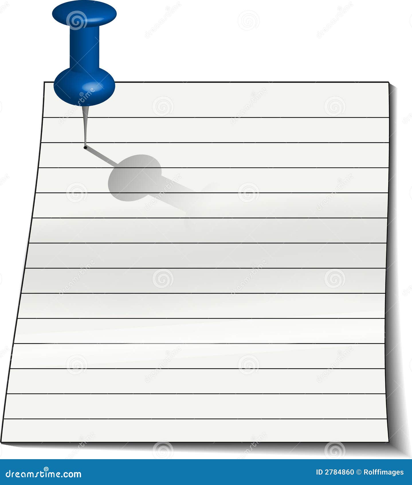 Note paper with Tack stock illustration. Illustration of paper - 2784860