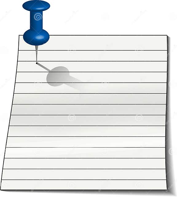 Note paper with Tack stock illustration. Illustration of paper - 2784860