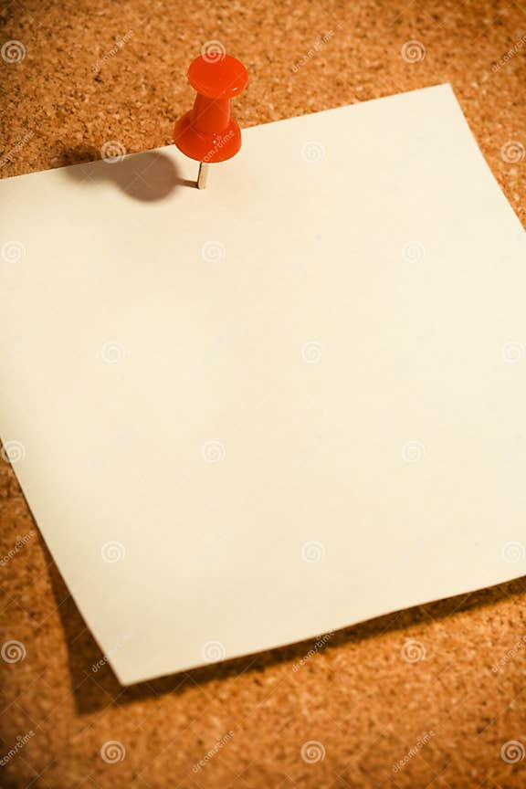 Note paper and tack stock photo. Image of empty, square - 4175538