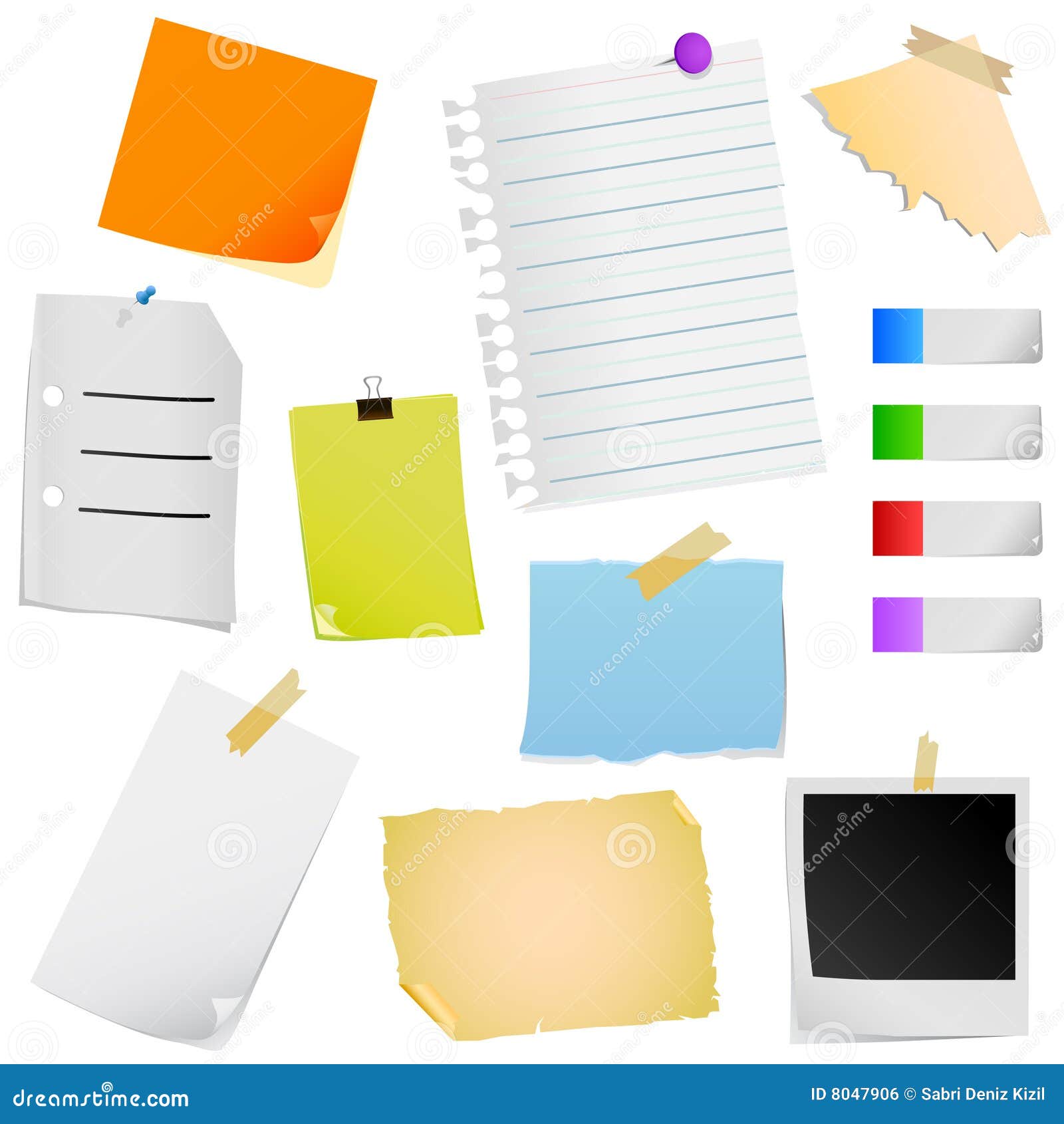 Note paper vector stock vector. Illustration of advice - 8047906