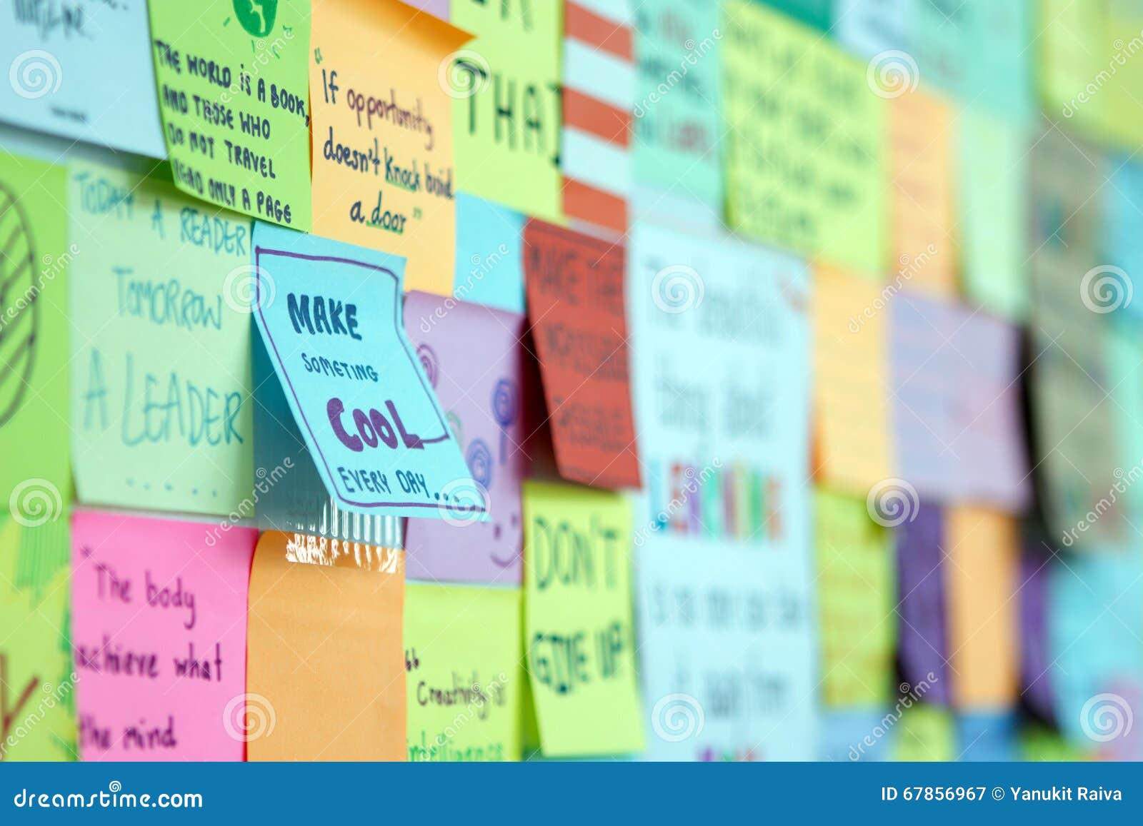 Note Paper on Wall for Ideal Editorial Photography - Image of notice ...