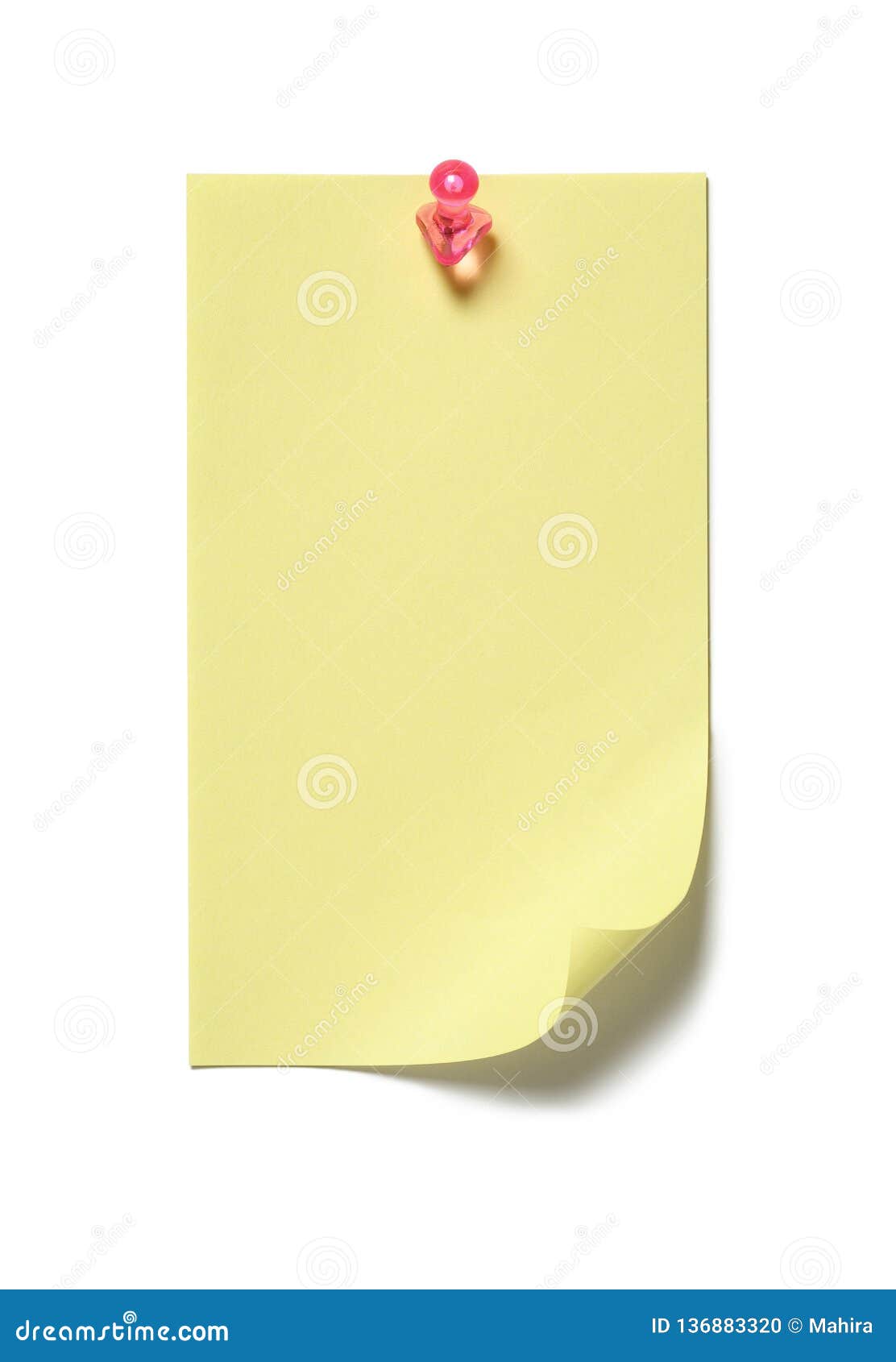 Note Paper on White Background Stock Photo - Image of adhesive, letter ...