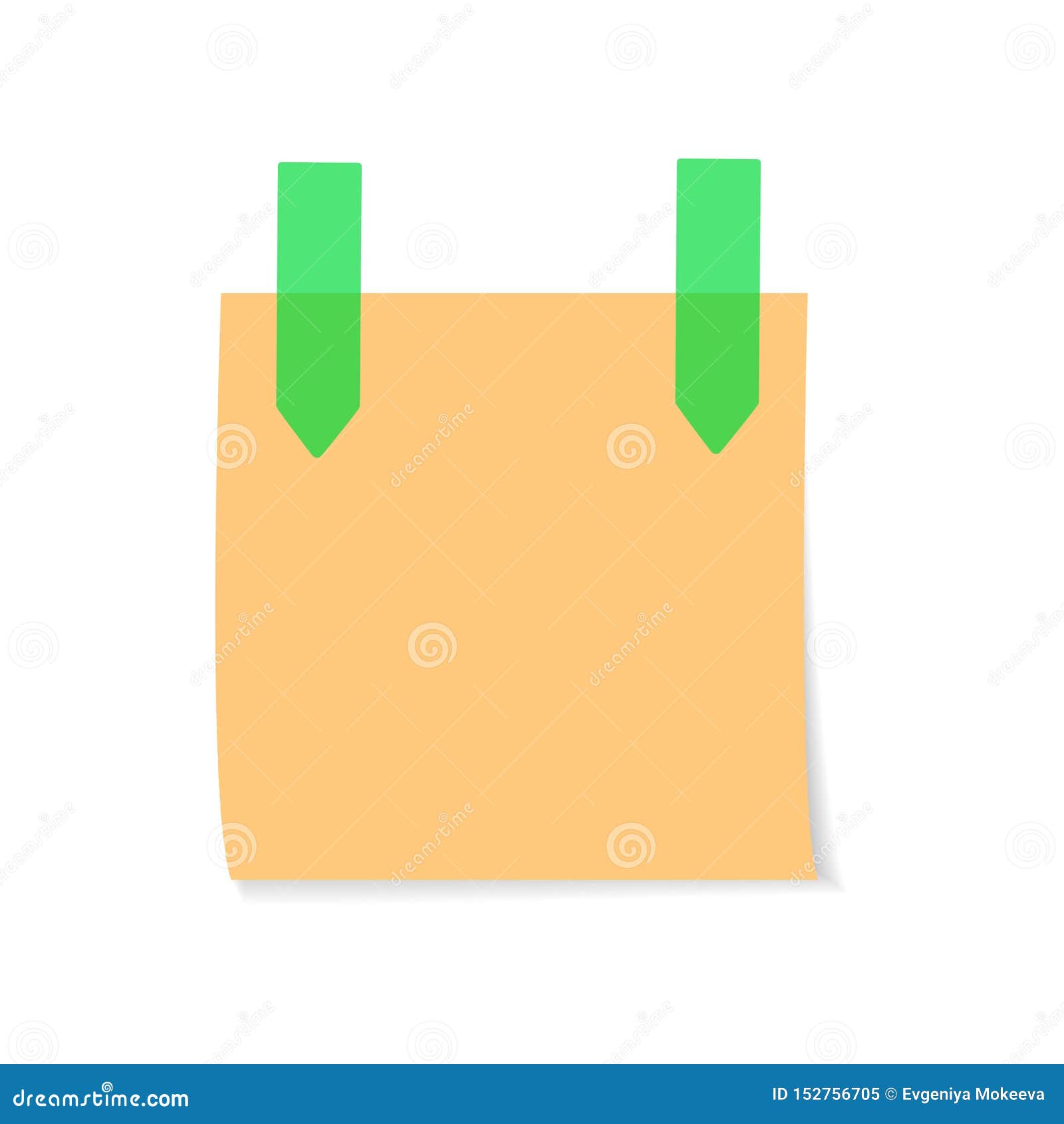 Note Paper on the White Background Stock Illustration - Illustration of ...