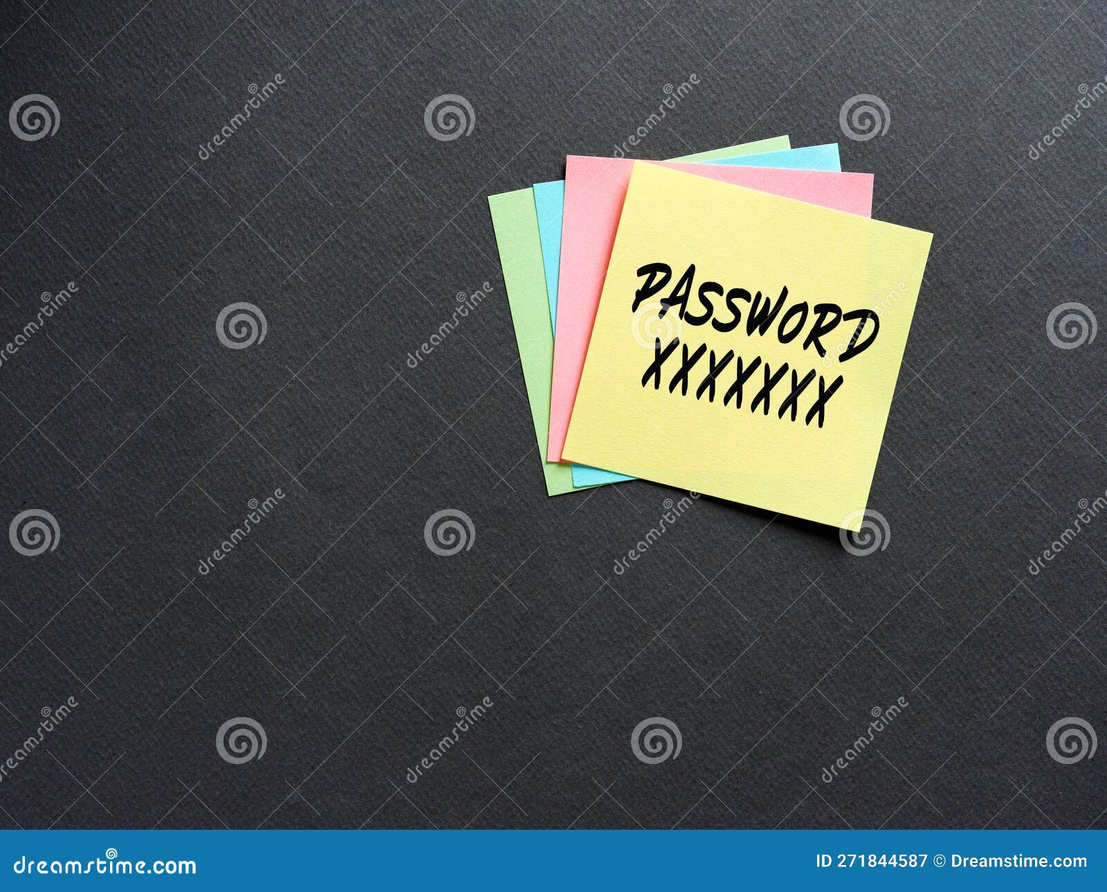 Note Paper with the Word Password. Password Management, Internet Cyber ...