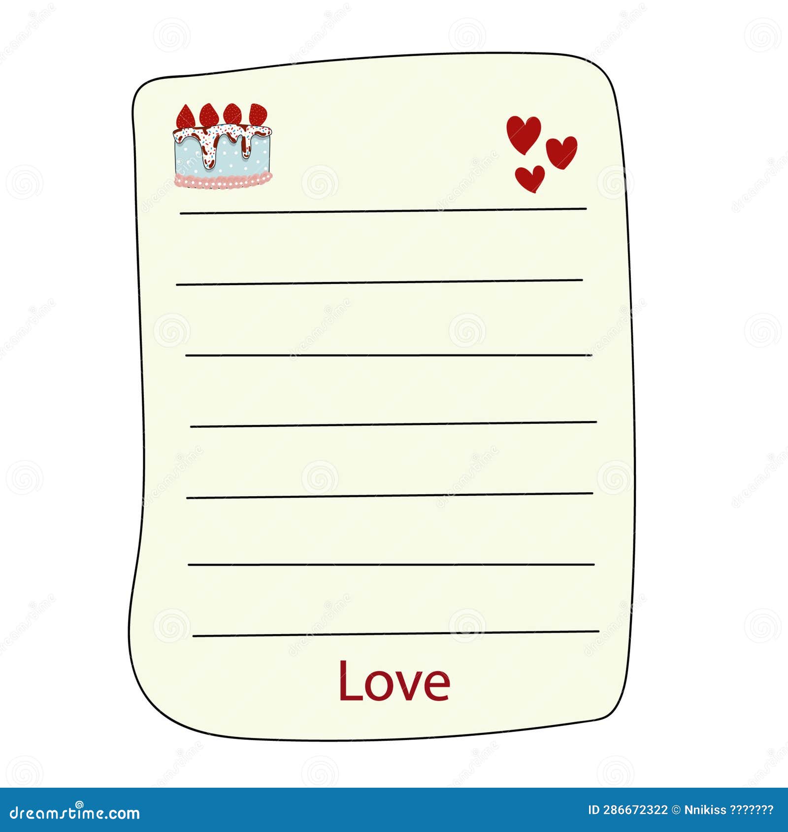 Note Paper for Writing Down Feelings for Someone Special. Stock ...