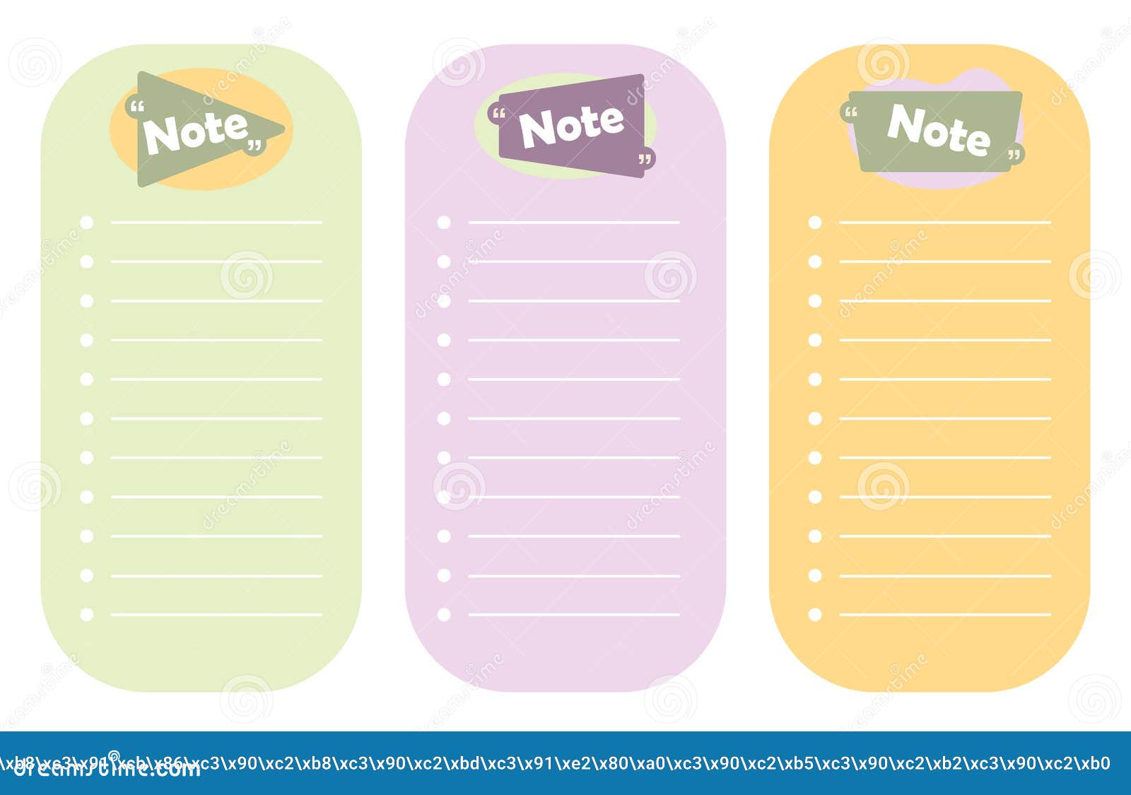 Note Papers. Agenda and Reminder Diary Page. Lined Notepaper Template ...