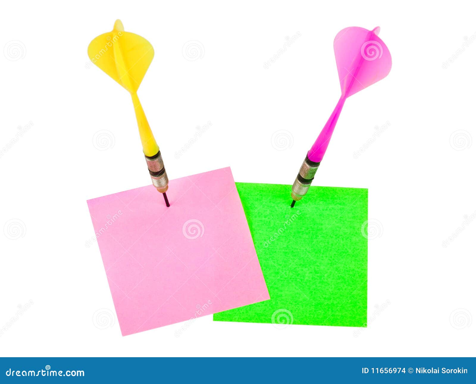 Note Papers and Darts Arrows Stock Photo - Image of postit, frame: 11656974