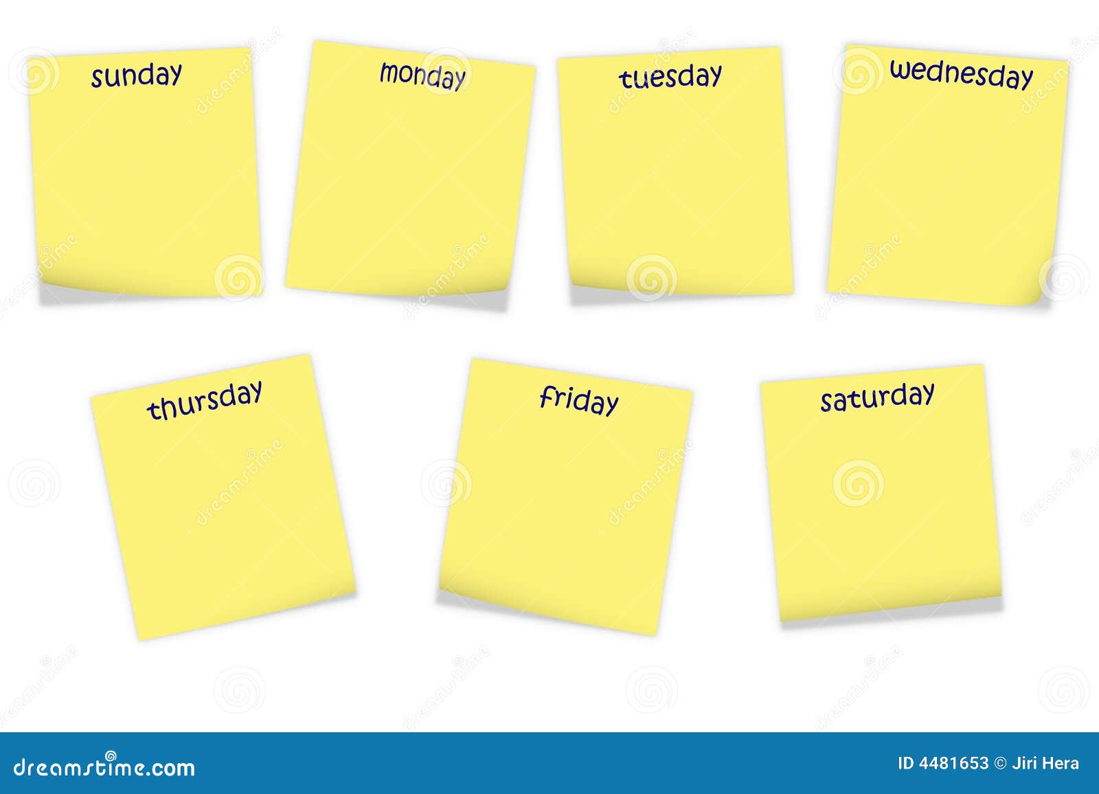 Week Sticky Note Stock Illustrations – 329 Week Sticky Note Stock ...