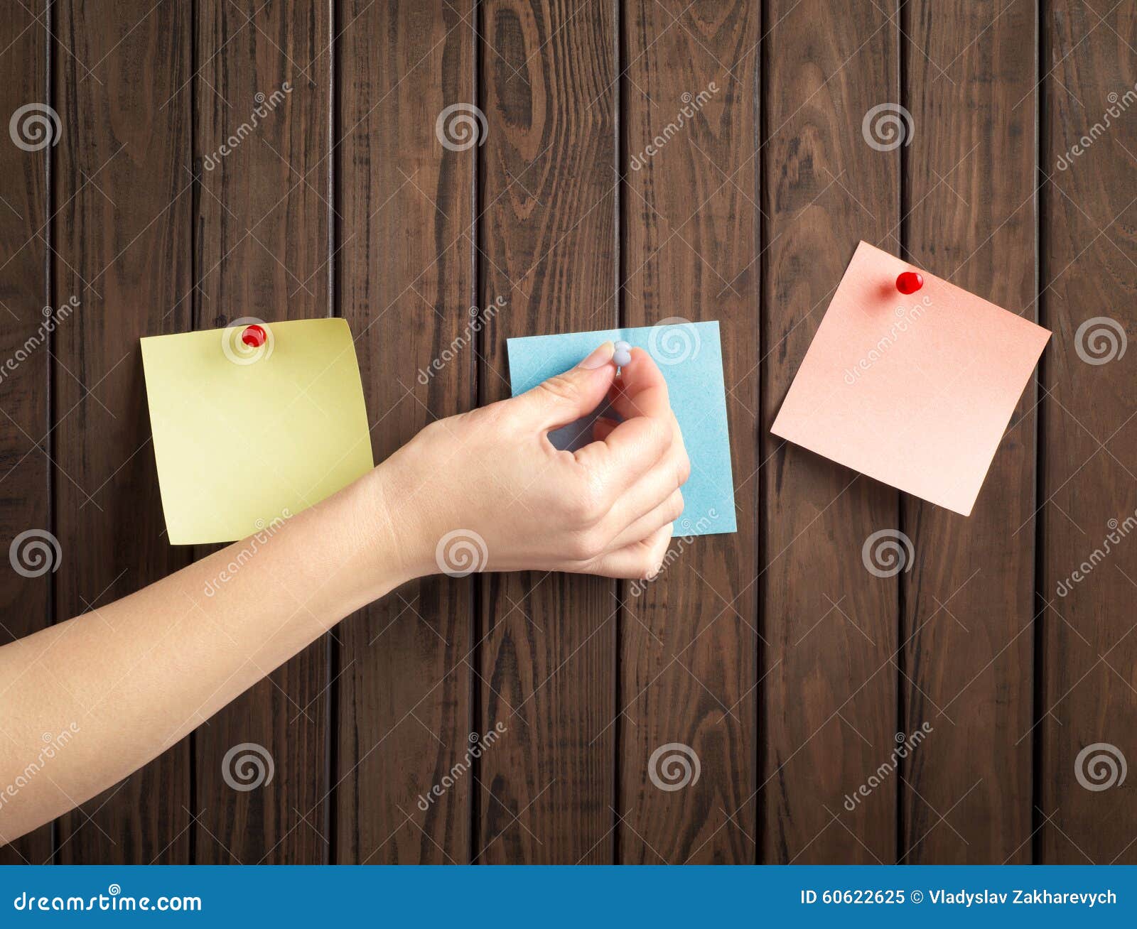 Note papers with hand stock image. Image of attachment - 60622625
