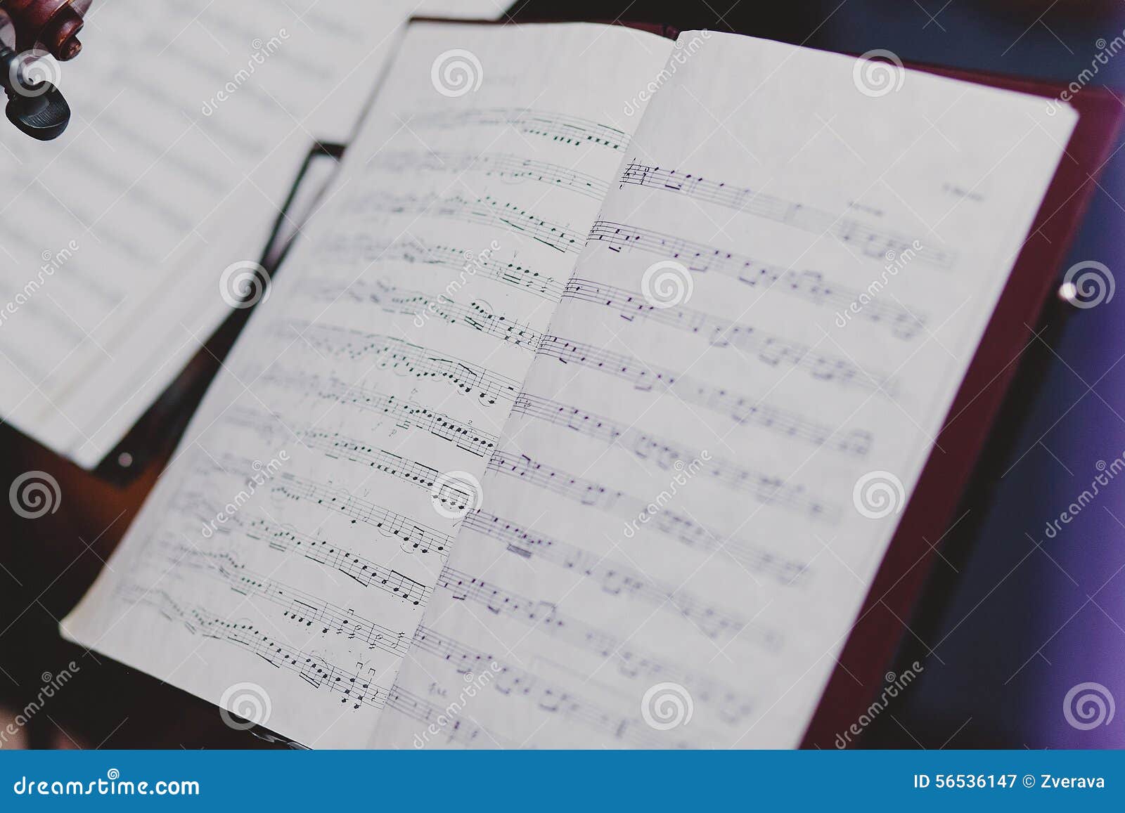 Note Papers on Music Note Stand Stock Image - Image of harlequin ...