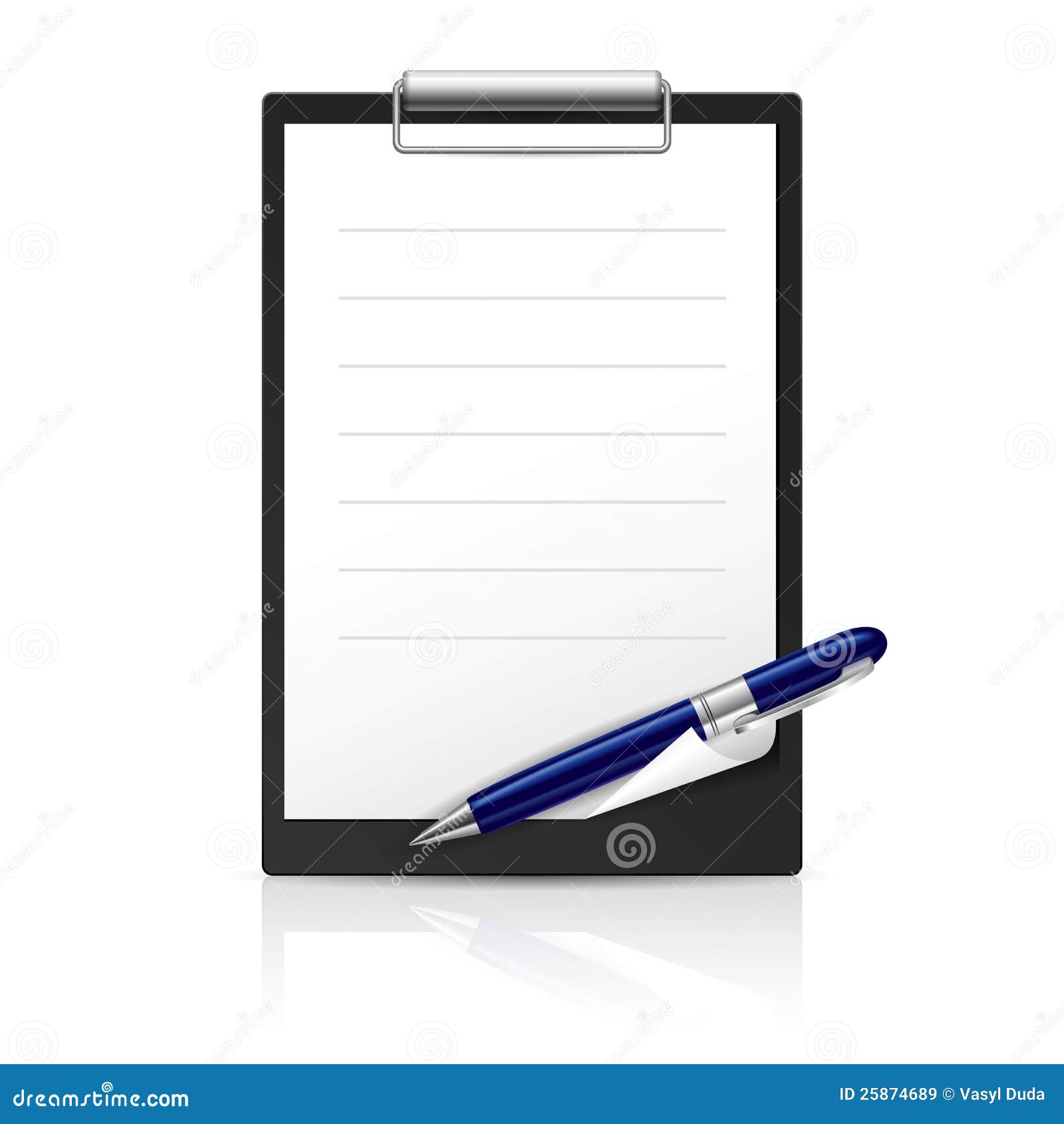 Note and Pen stock vector. Illustration of memo, object - 25874689