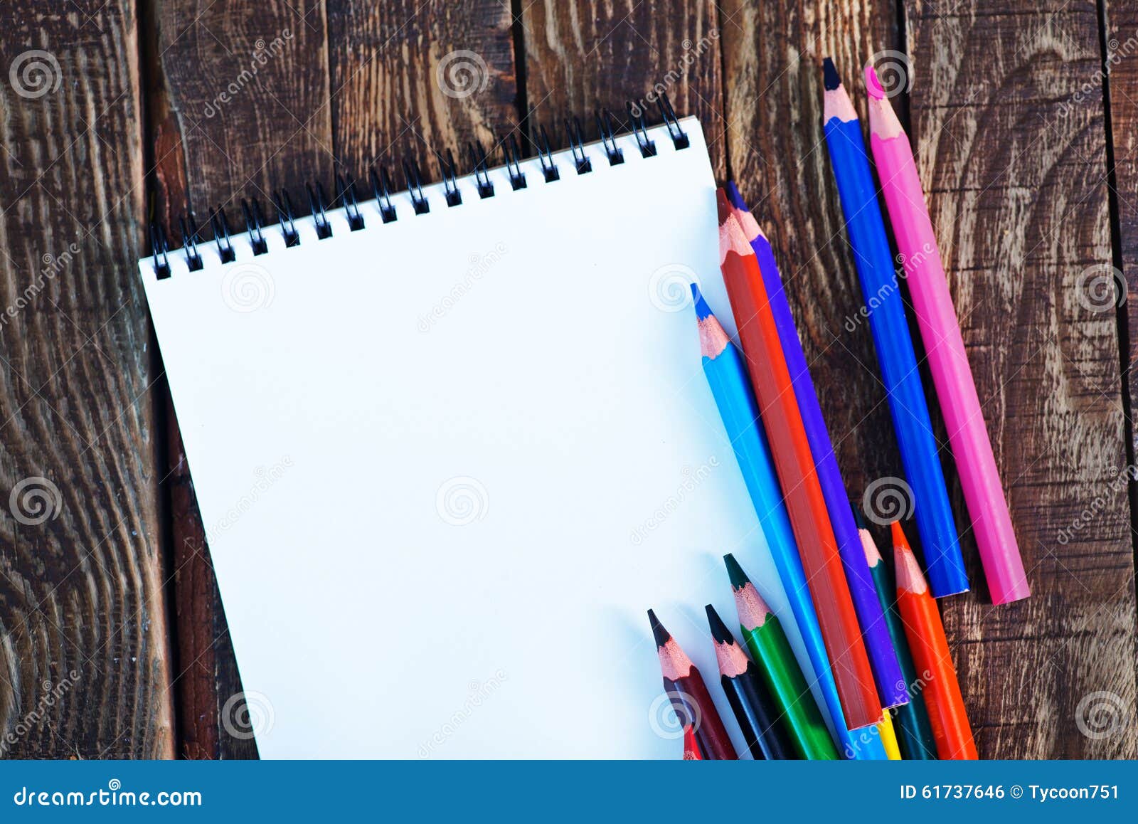 Note and pencils stock photo. Image of creative, grunge - 61737646