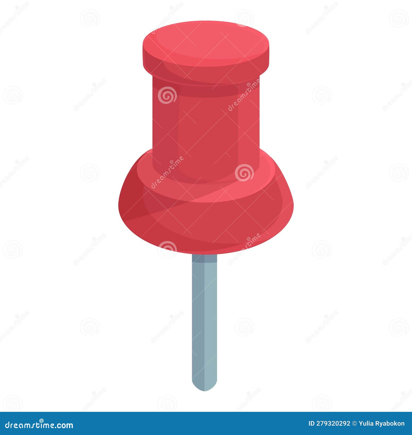 Note Pin Icon Cartoon Vector. Push Button Stock Vector - Illustration ...