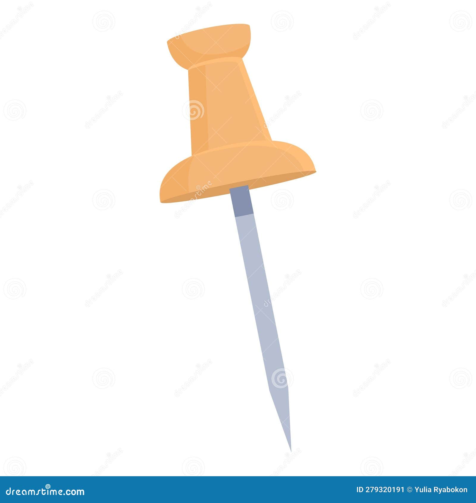 Note Pin Icon Cartoon Vector. Push Pin Stock Vector - Illustration of ...