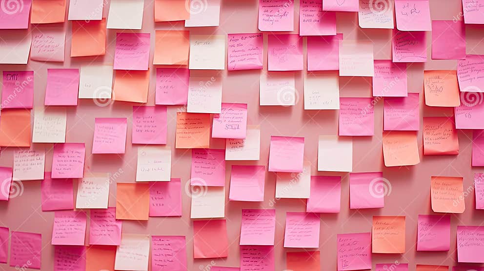 Note pink message stock illustration. Illustration of emotion - 321084249