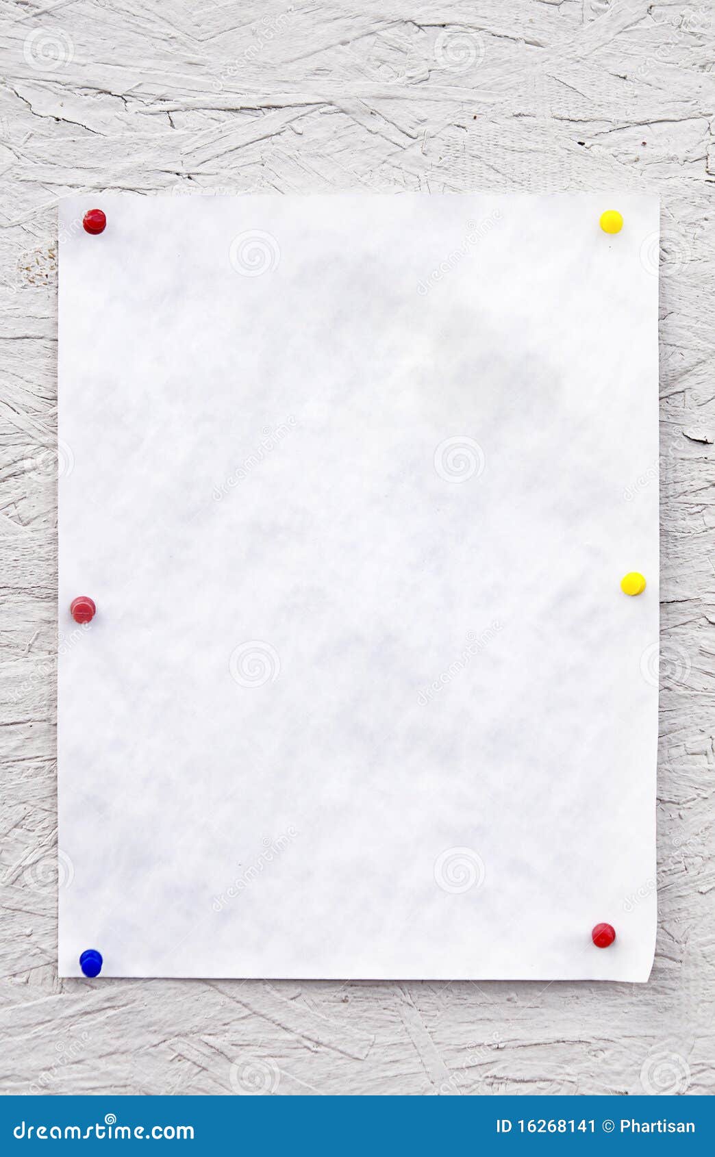 Note pinned on board stock image. Image of info, blank - 16268141