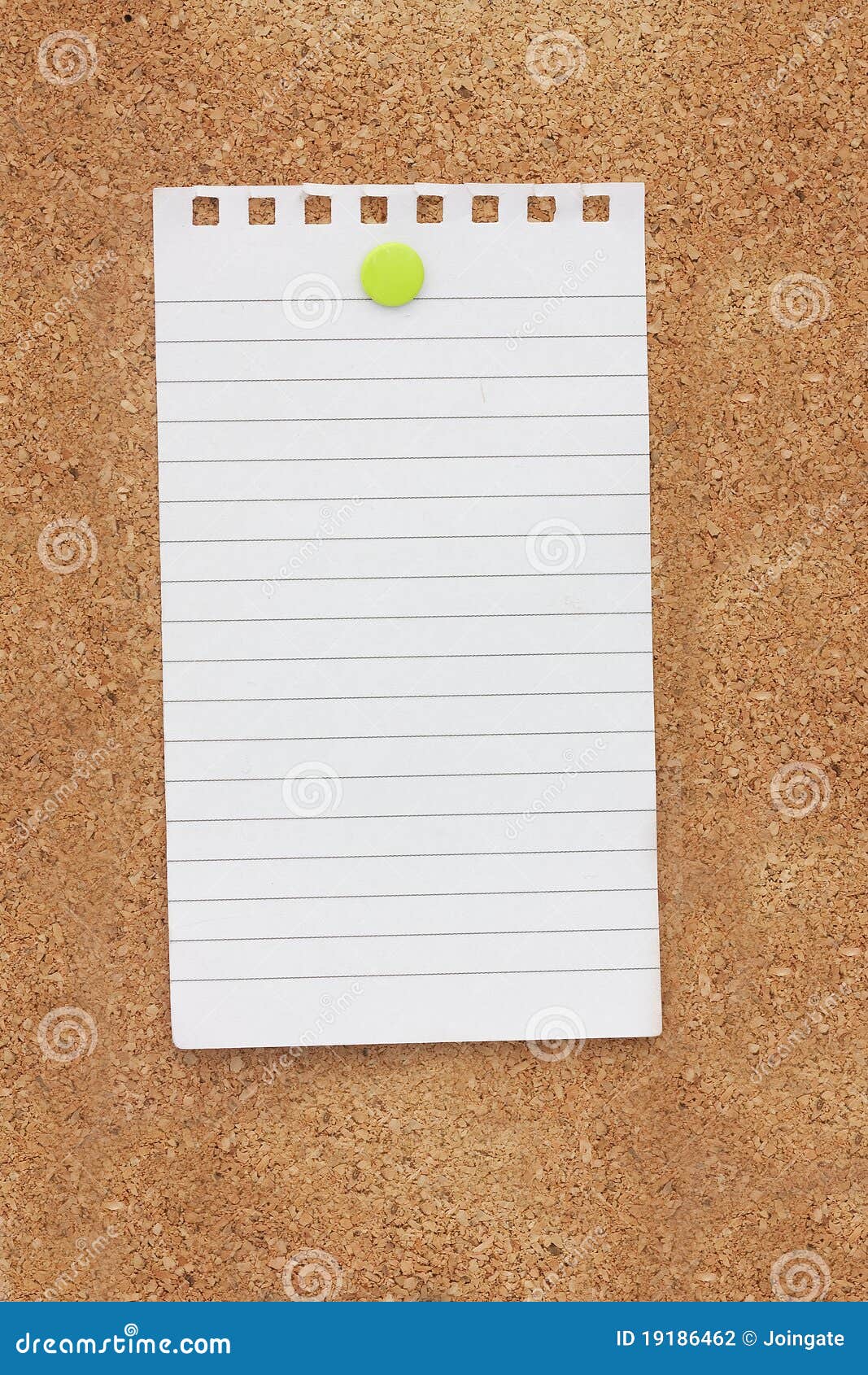 Note Pinned on a Noticeboard Stock Photo - Image of notes, ruled: 19186462
