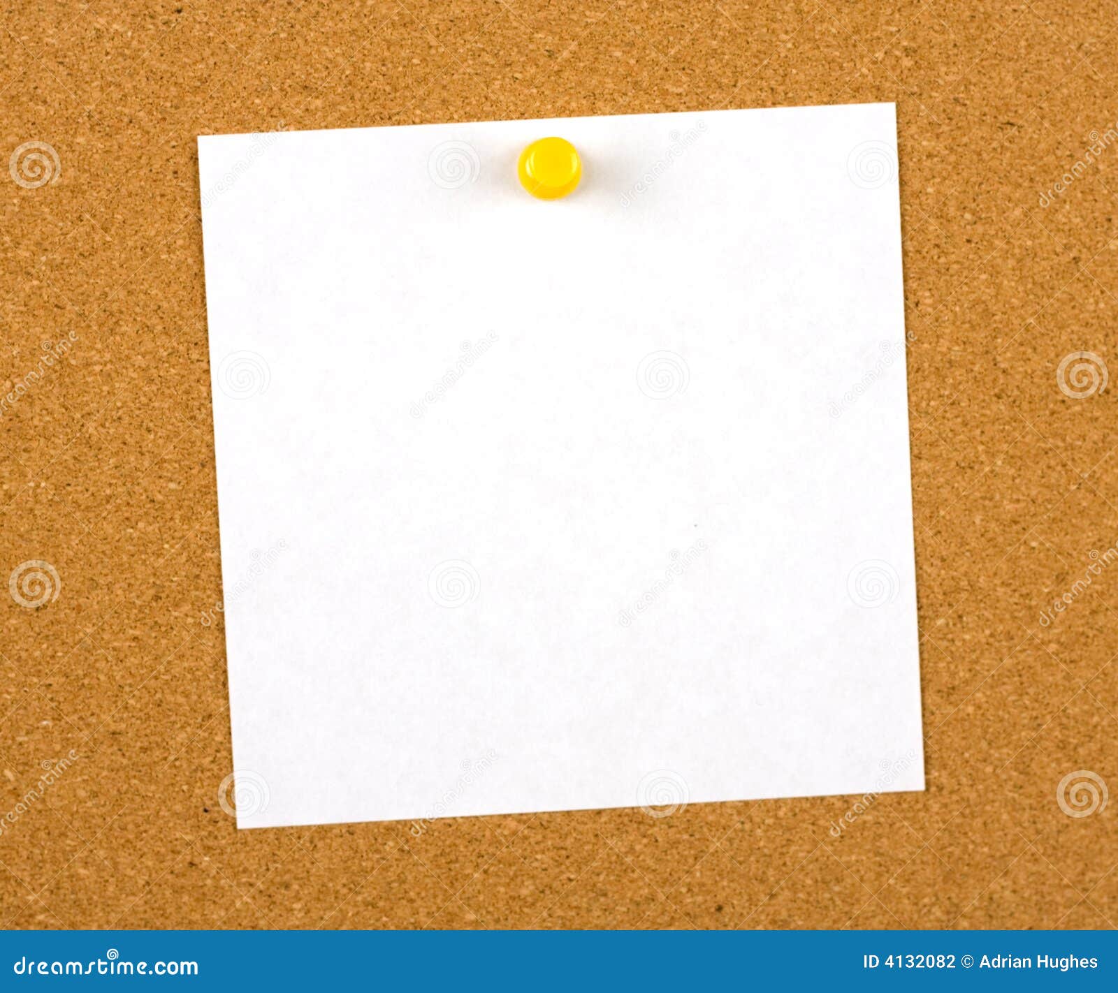 Note pinned to a board stock photo. Image of message, cork - 4132082