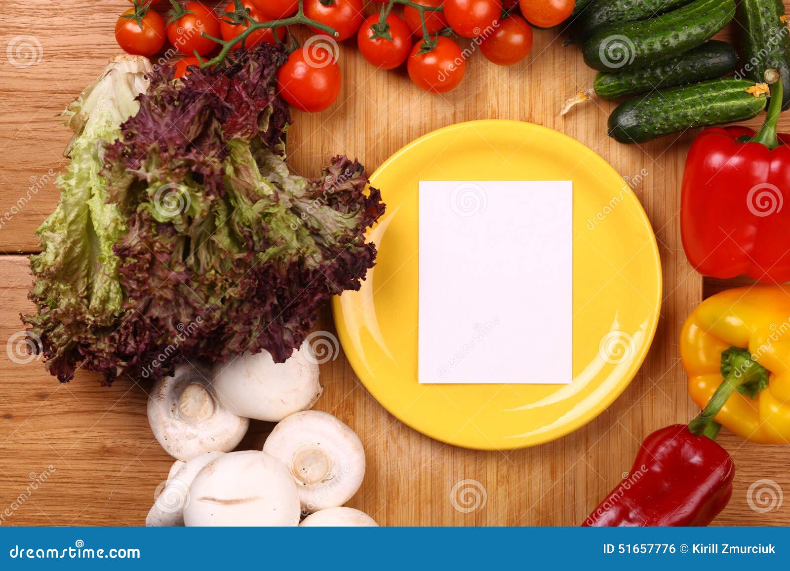 Note on a plate stock photo. Image of template, mushrooms - 51657776