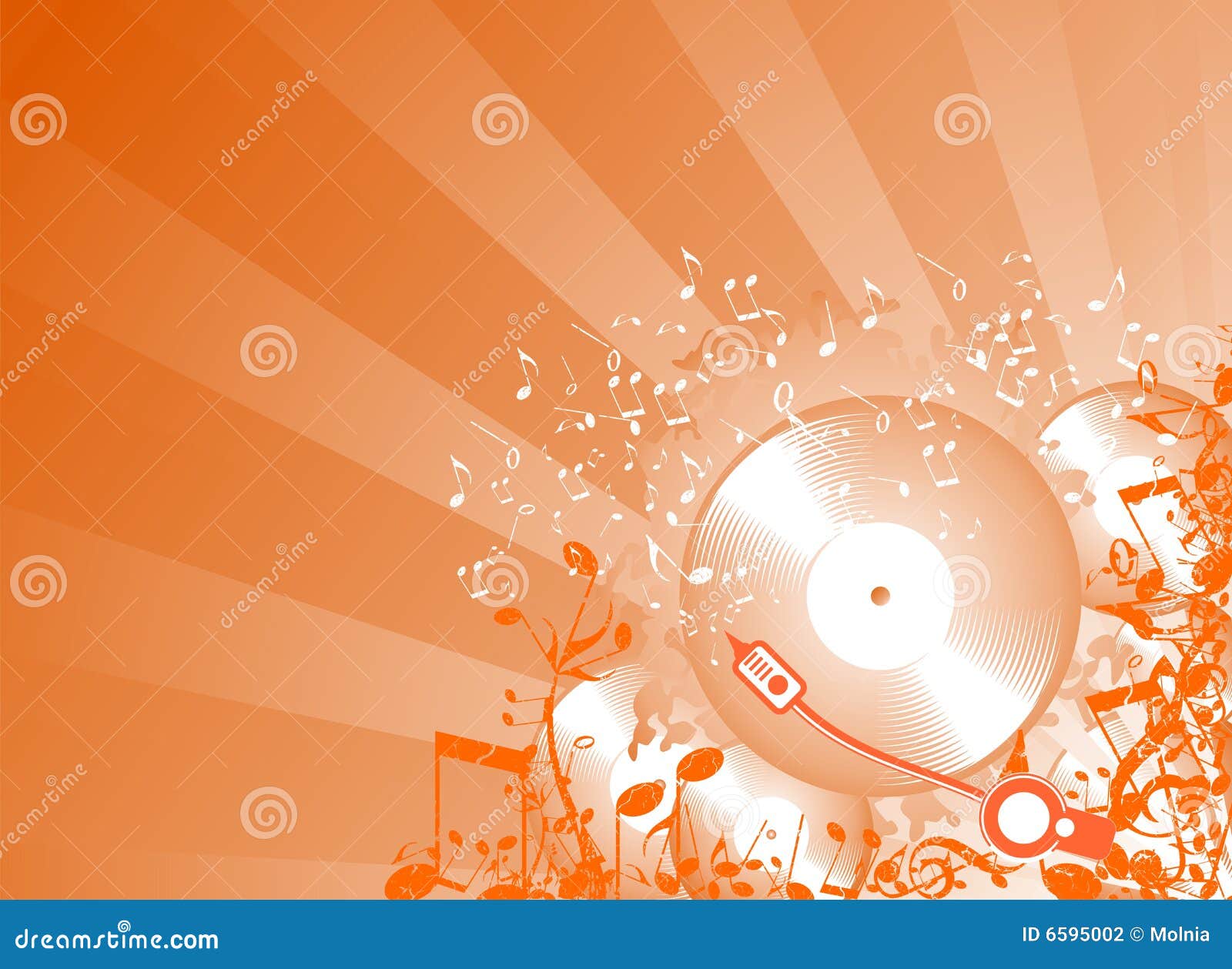 Note rays recorder stock vector. Illustration of harmony - 6595002