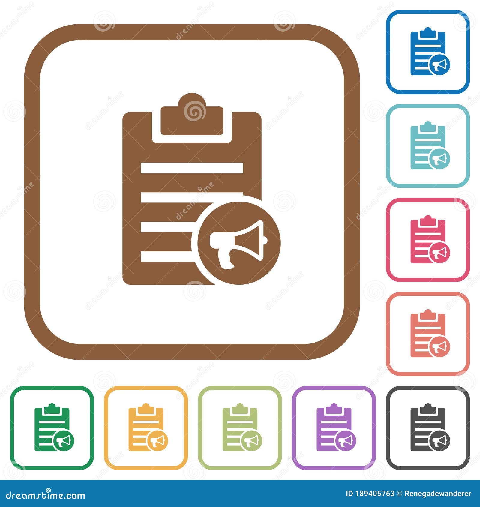 Note Reading Aloud Simple Icons Stock Vector - Illustration of ...