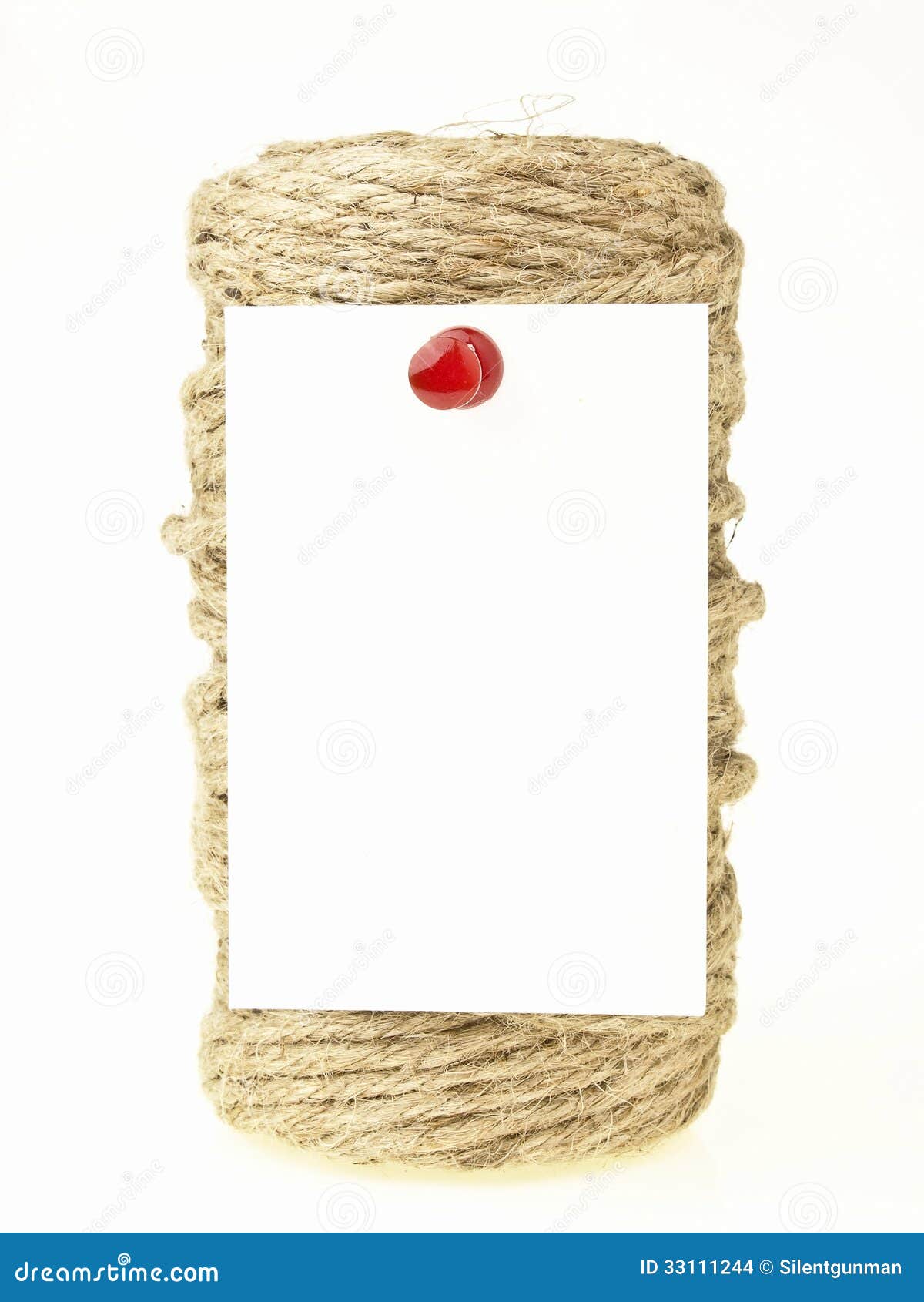 Note on rope roll stock photo. Image of note, text, isolated - 33111244