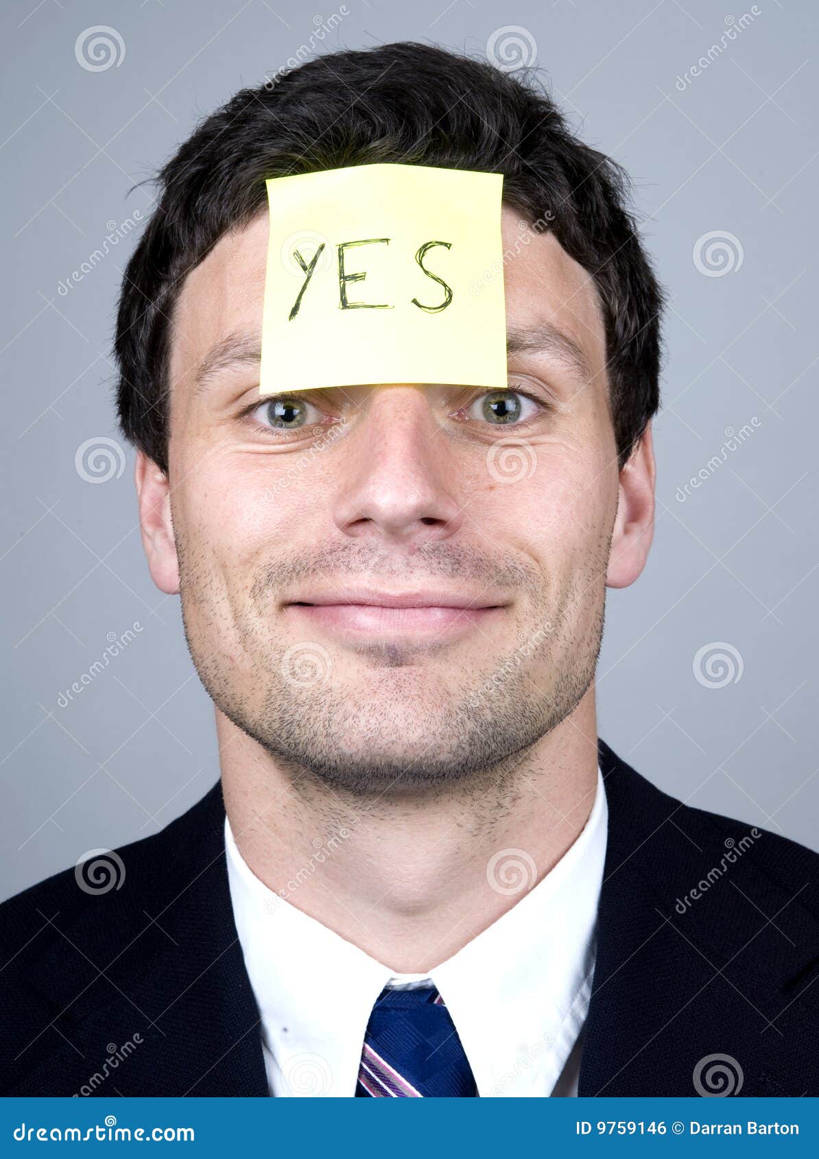 Note says YES stock photo. Image of human, face, success - 9759146