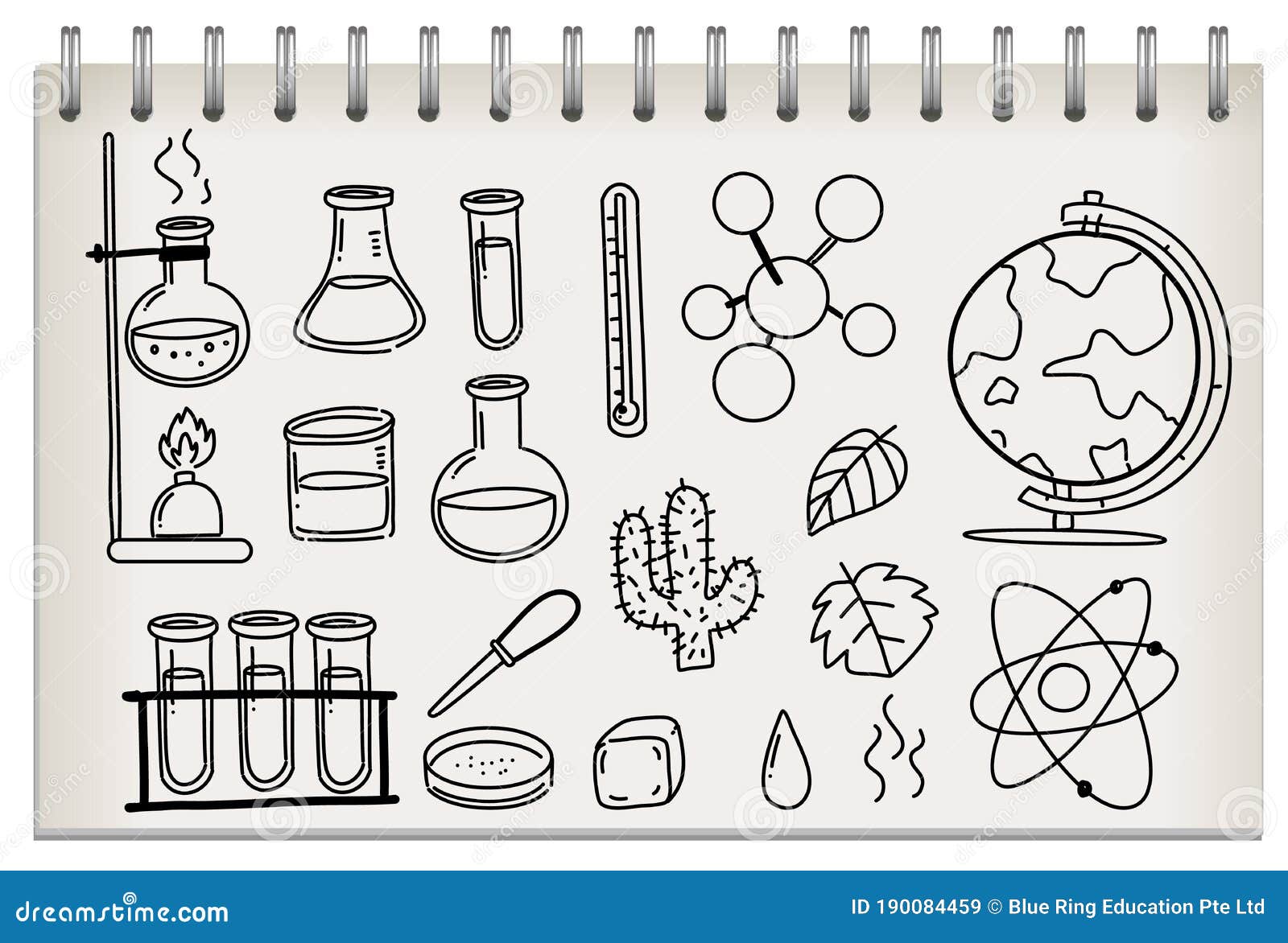 Note with Science Learning Symbol Stock Vector - Illustration of sign ...