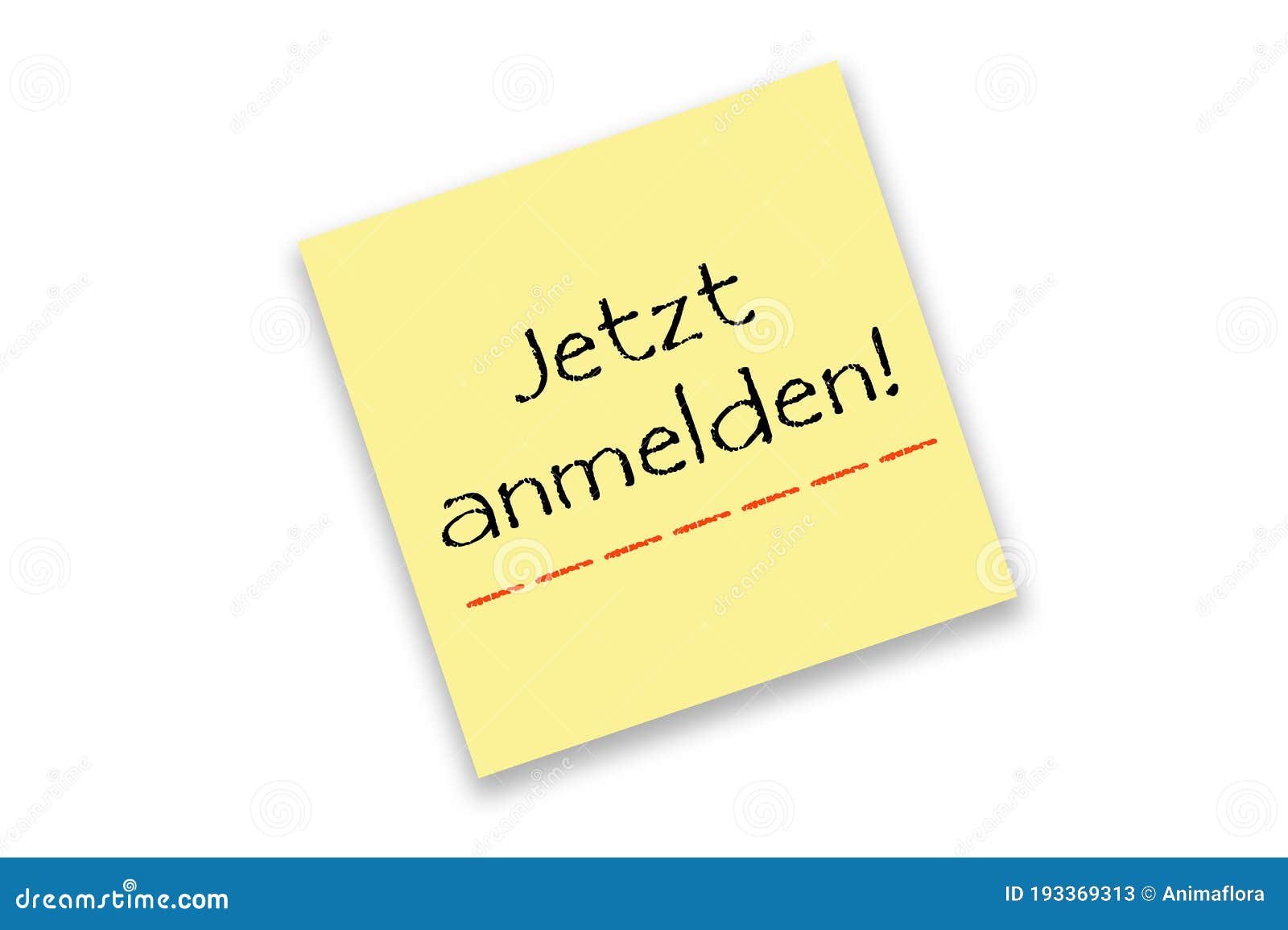 Note Sign up now in german stock image. Image of immediately - 193369313